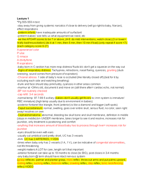 Normal Intrapartum - lecture notes - Labor: regular contractions that ...