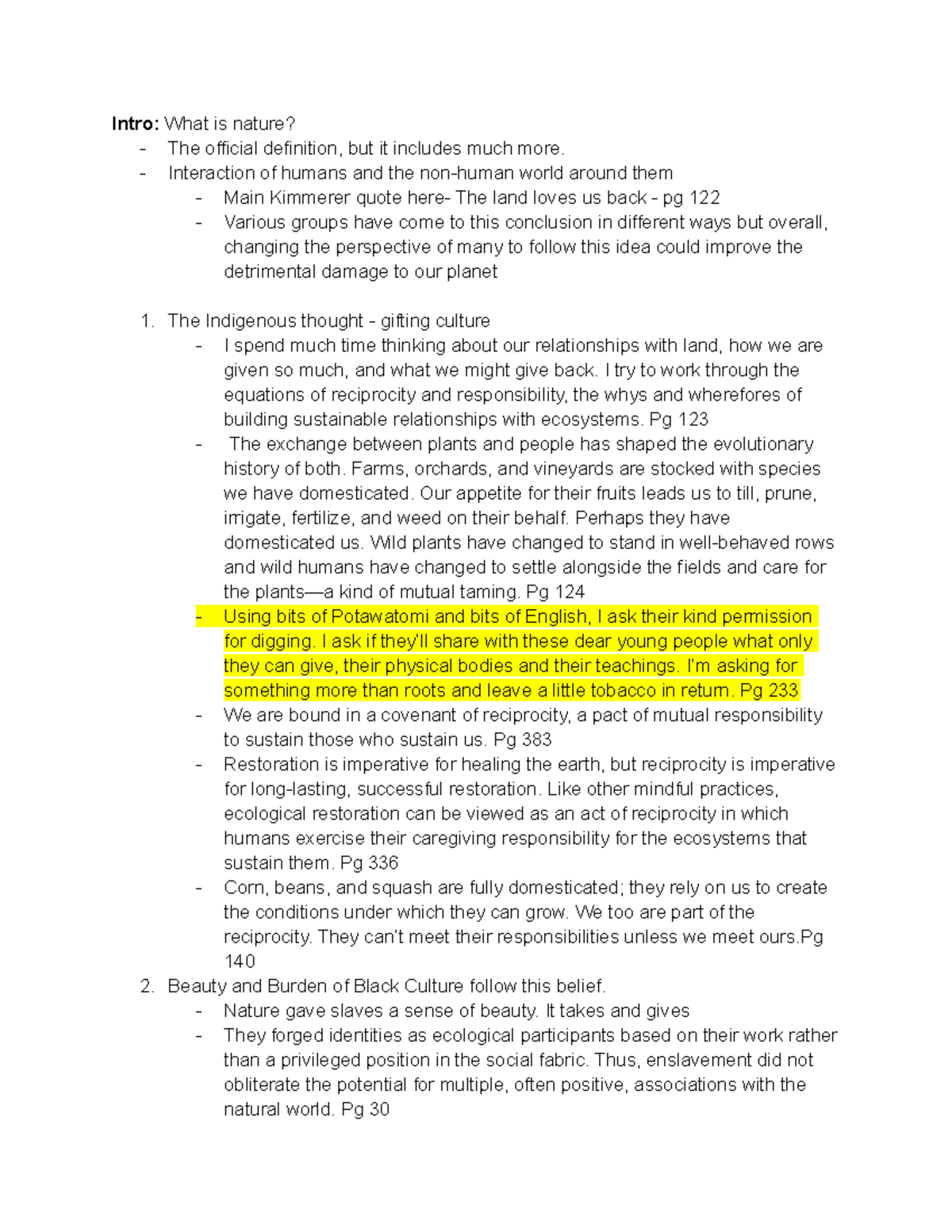 Midterm Plan - Intro: What is nature? - The official definition, but it ...