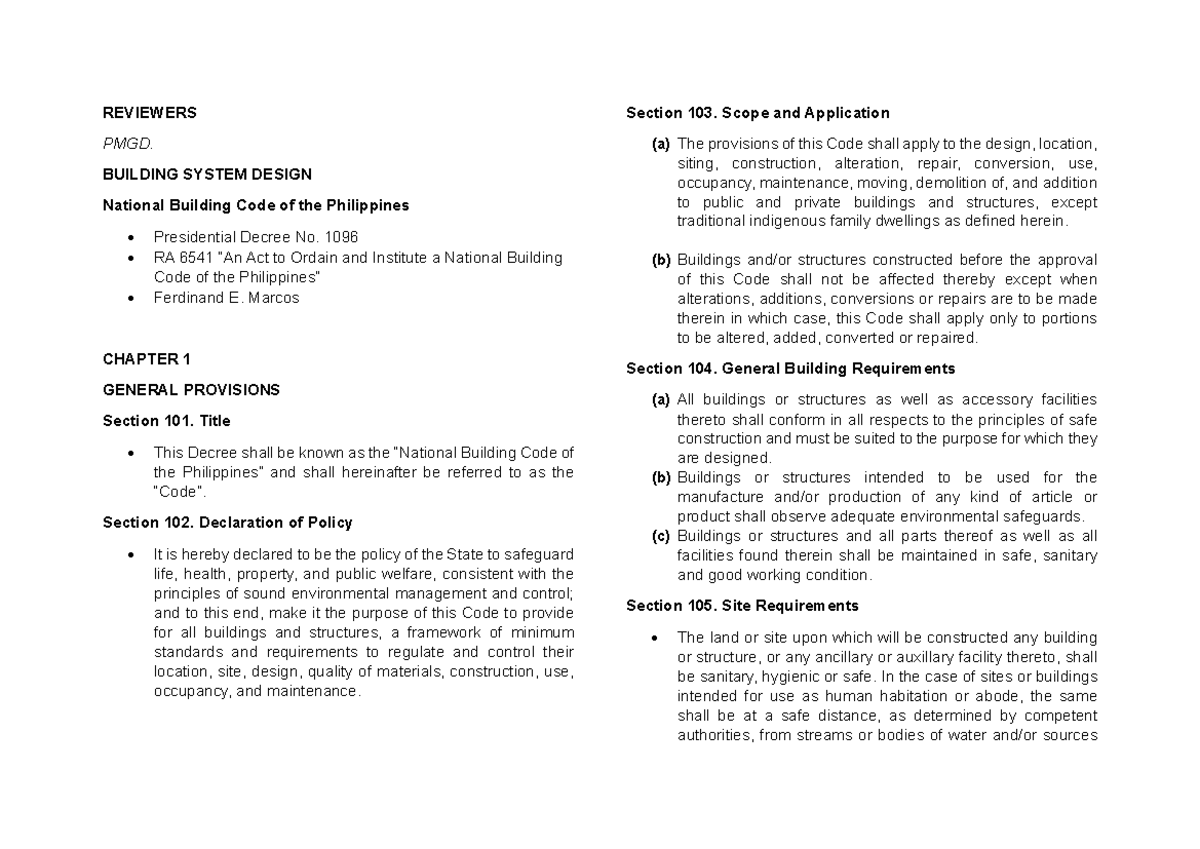 Chapter 1-11 - bsd nbcp - REVIEWERS PMGD. BUILDING SYSTEM DESIGN ...