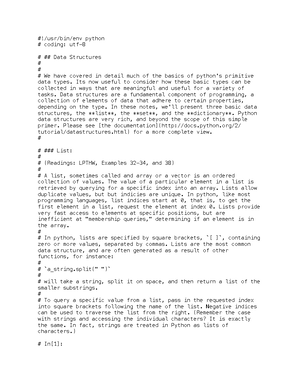 B-Primitive Data Types Strings - #!/usr/bin/env python coding: utf ...