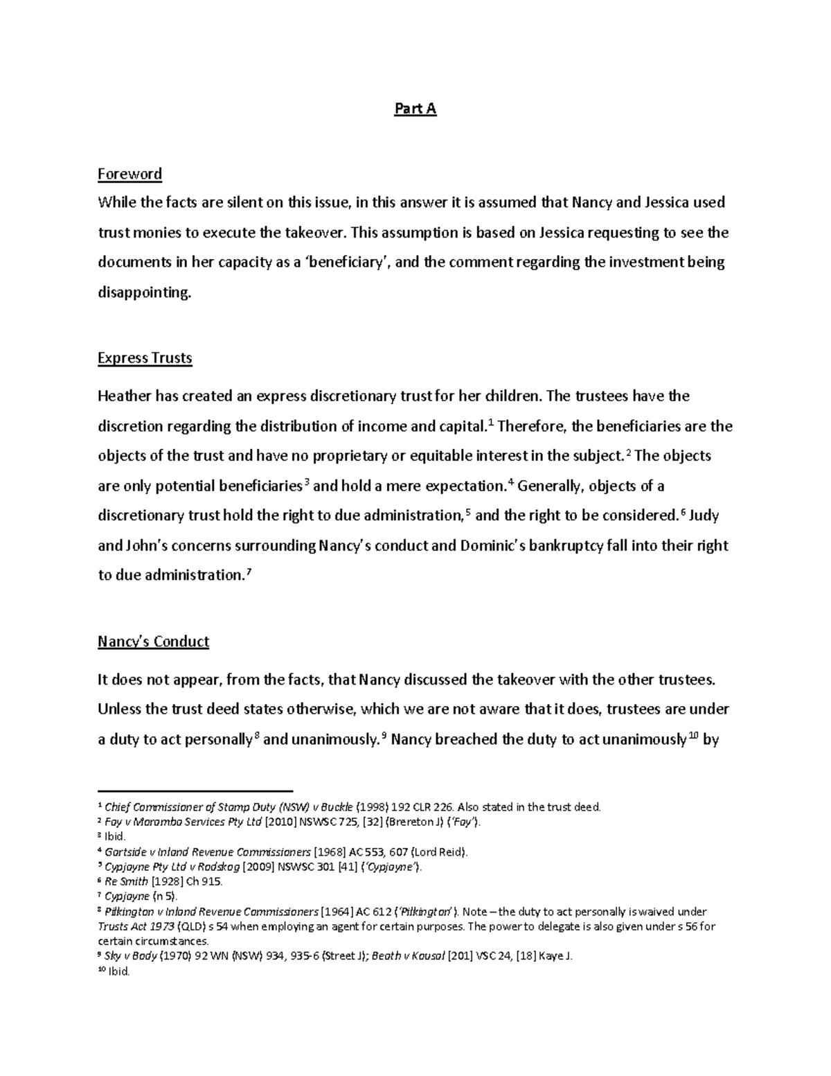 Student PART A example ET written assignment - Part A Foreword While ...