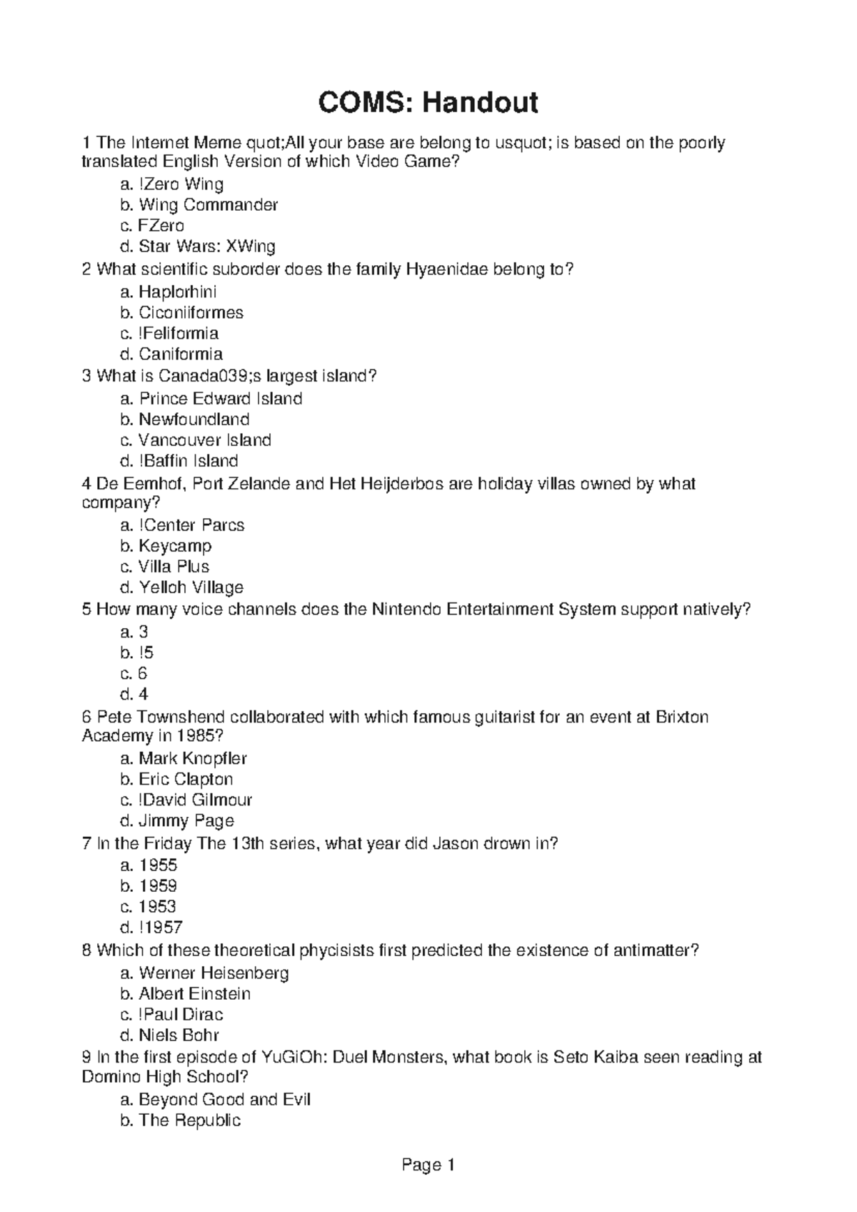 COMS155-Exercise-7731 - COMS: Handout 1 The Internet Meme quot;All your ...