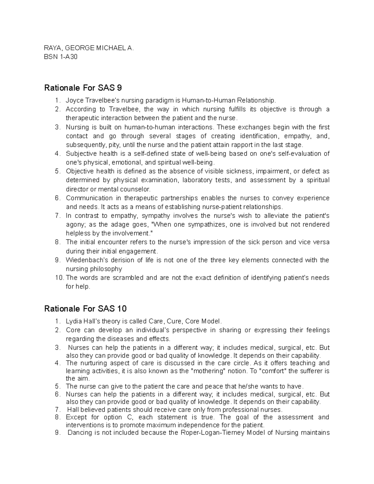 George Michael Aguilar Raya - Rationale FOR SAS 9-12 - RAYA, GEORGE ...