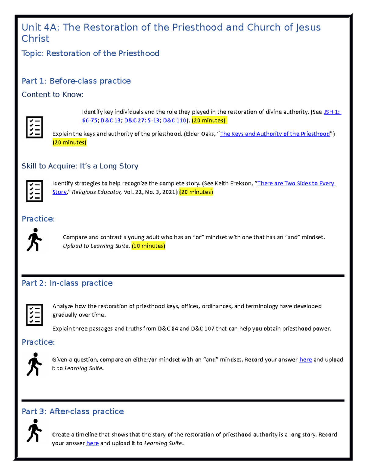 Unit 4 Guided Learning-Restoration of the Priesthood and Church - Unit ...