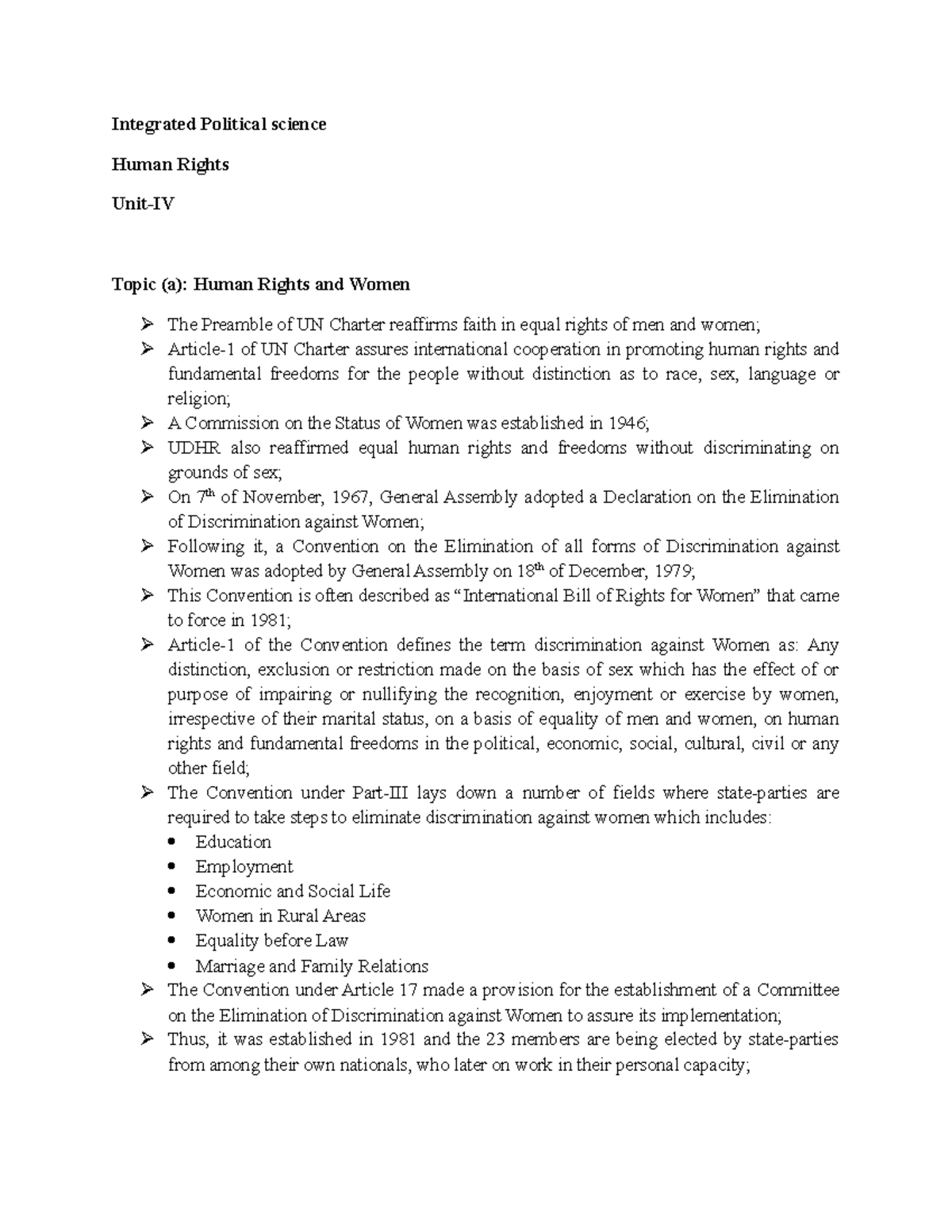 IPS HR Unit IV - Dr. Ashfaq - Integrated Political science Human Rights ...