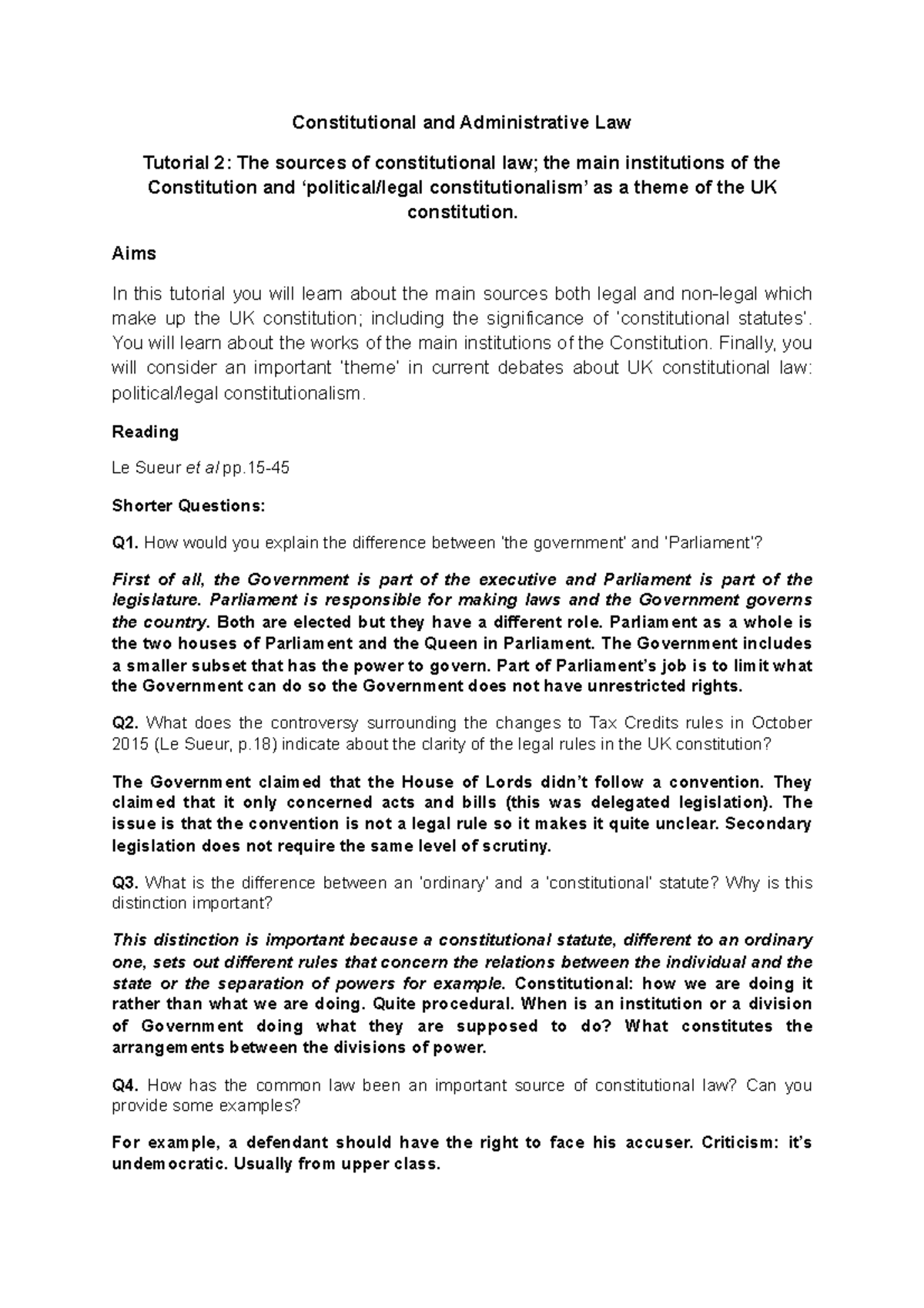 Institutions of the constitution - Constitutional and Administrative ...