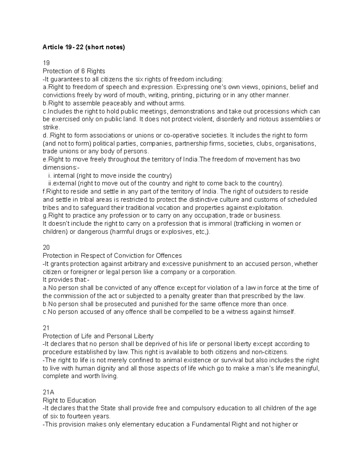 Article 19- 22 (short notes) - Article 19- 22 (short notes) 19 ...