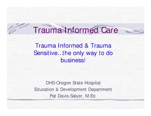 Trauma Informed Restorative Practices Handout - Trauma-Informed ...