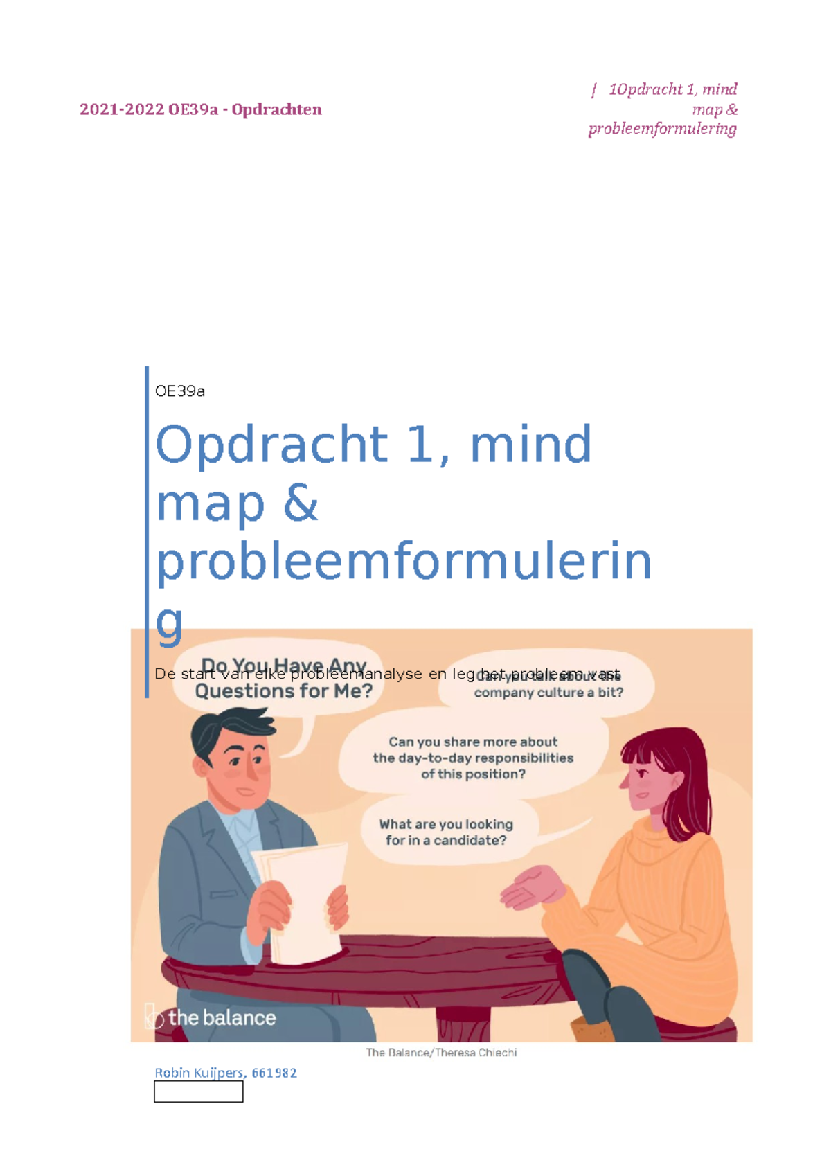 210626 OE39a Opdracht 1 Mind map versie 3 - 2021-2022 OE39a ...