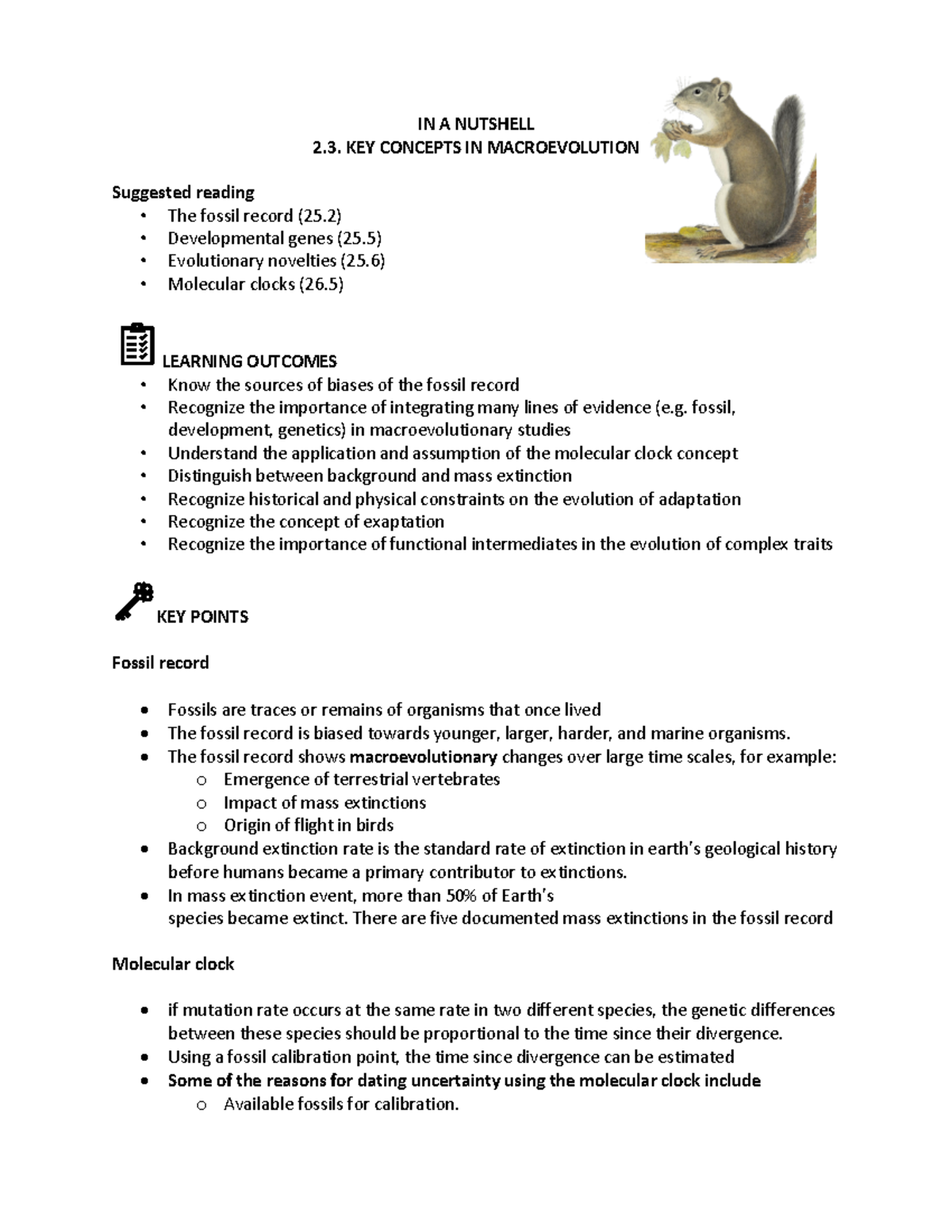 Nutshell 2 - IN A NUTSHELL 2. 3. KEY CONCEPTS IN MACROEVOLUTION ...
