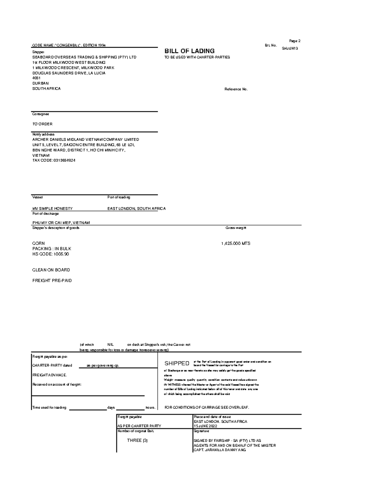 MV Simple Honesty - Shjun 13 - Page 2 CODE NAME: "CONGENBILL". EDITION ...