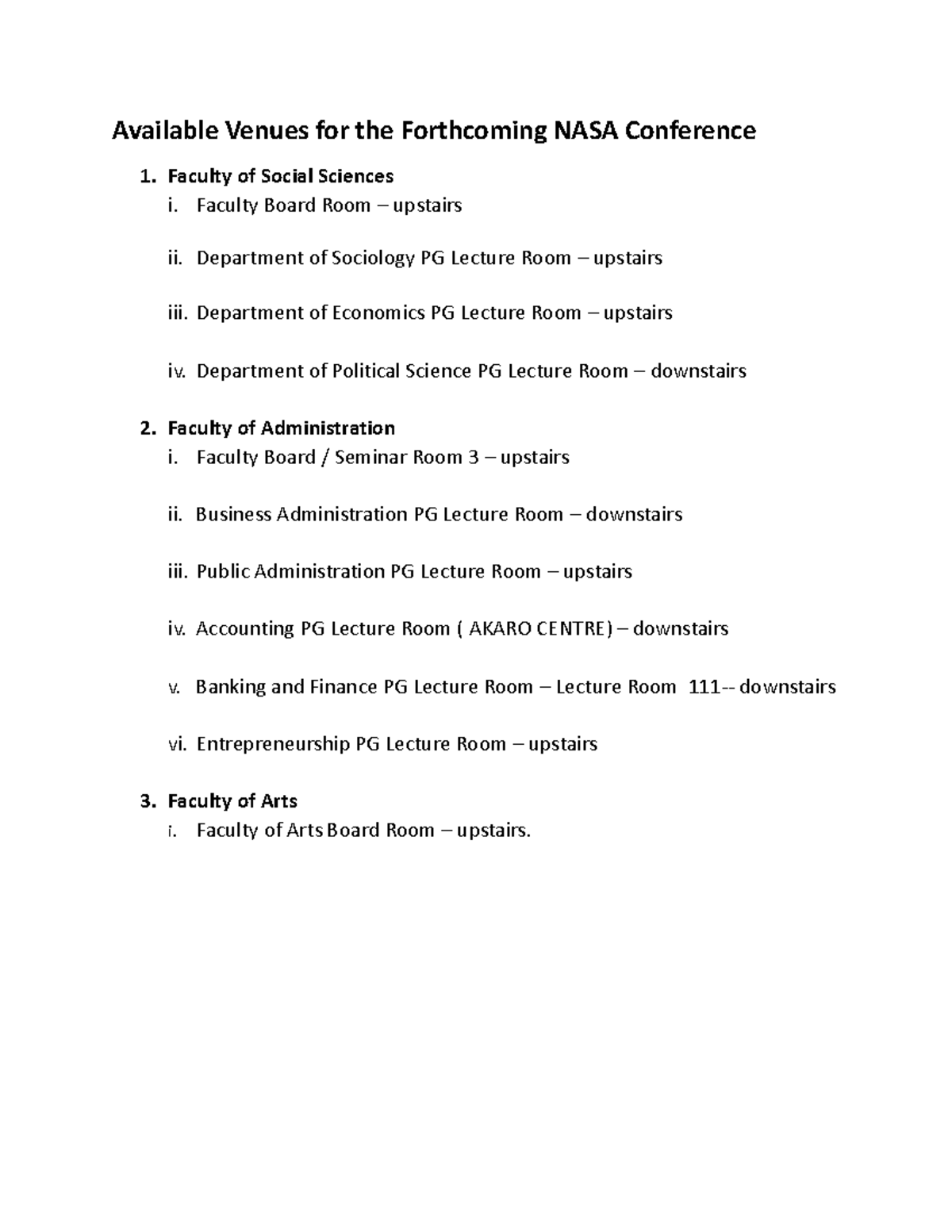 NASA Conference Venues Reviewed - Available Venues for the Forthcoming ...