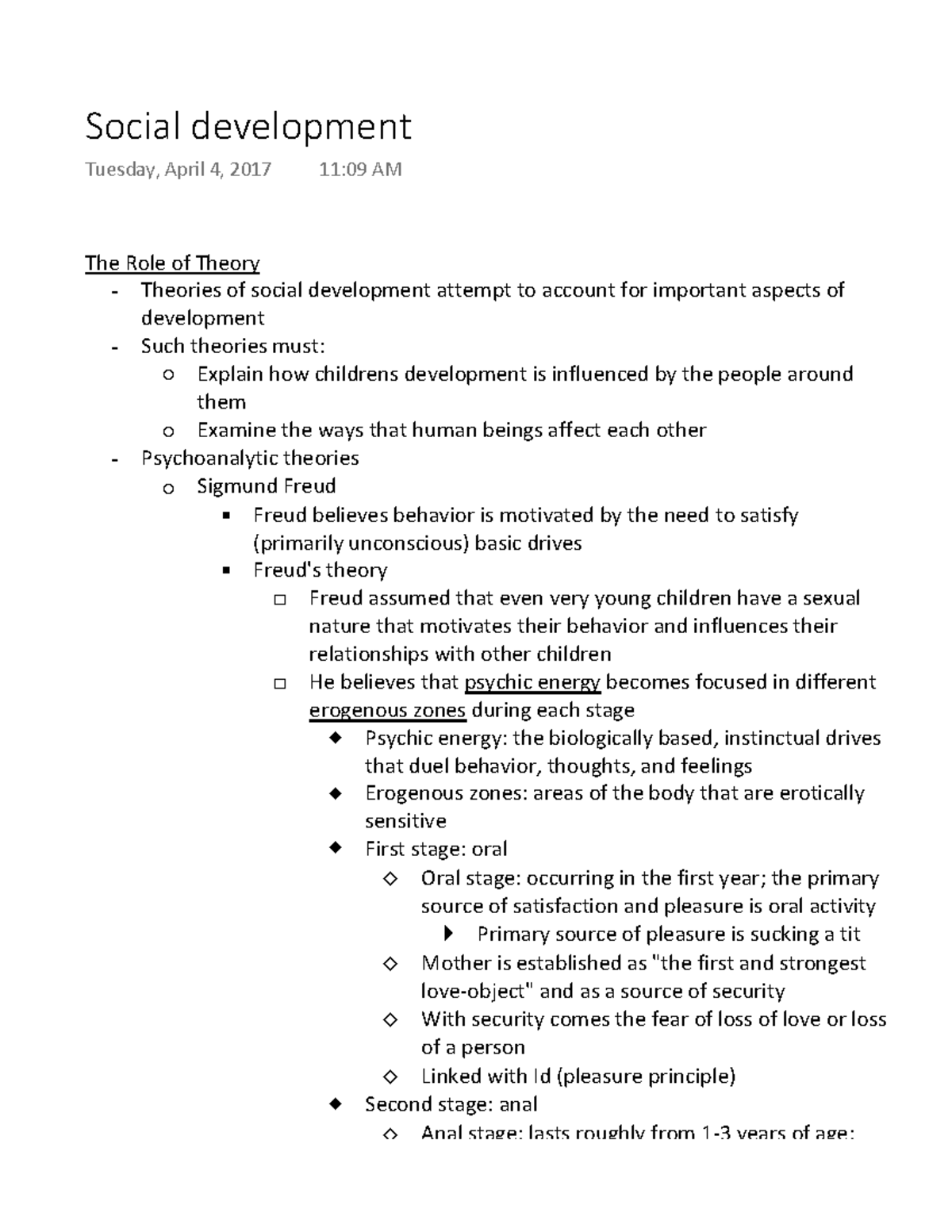 social development - role confusion ® Adolescence to early adulthood ...