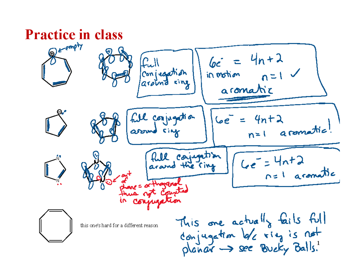 AK Organic II Chapter 18 Aromaticity - 1013 232 - 1 Practice in class N ...