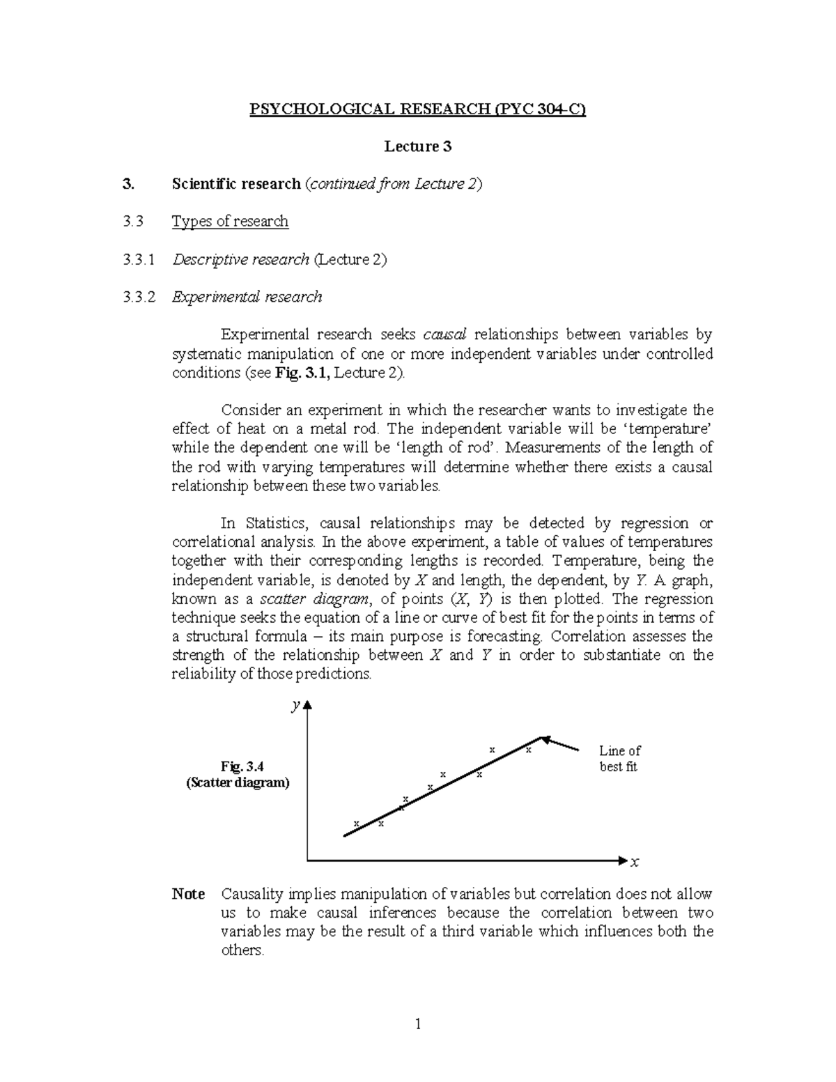 3 Scientific Research - Notes - PSYCHOLOGICAL RESEARCH (PYC 304-C ...