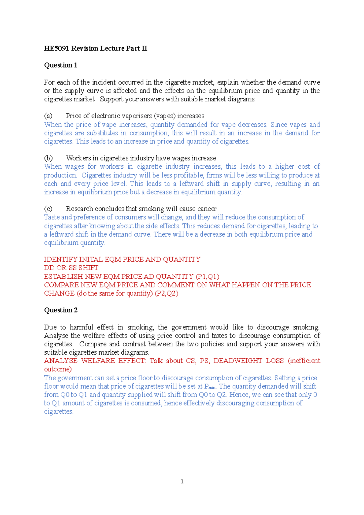 HE5091 Revision Lecture Part II Student Version July 2022 - HE9091 ...