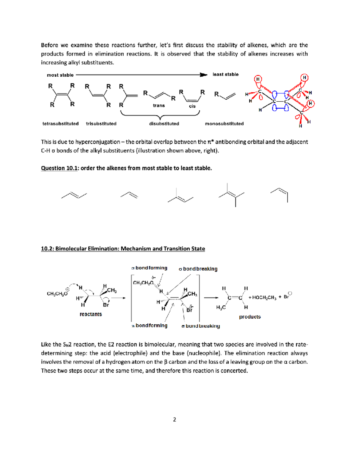 10-Elimination Reactions - CHEM 266 Online - Spring 2024 - Before we ...
