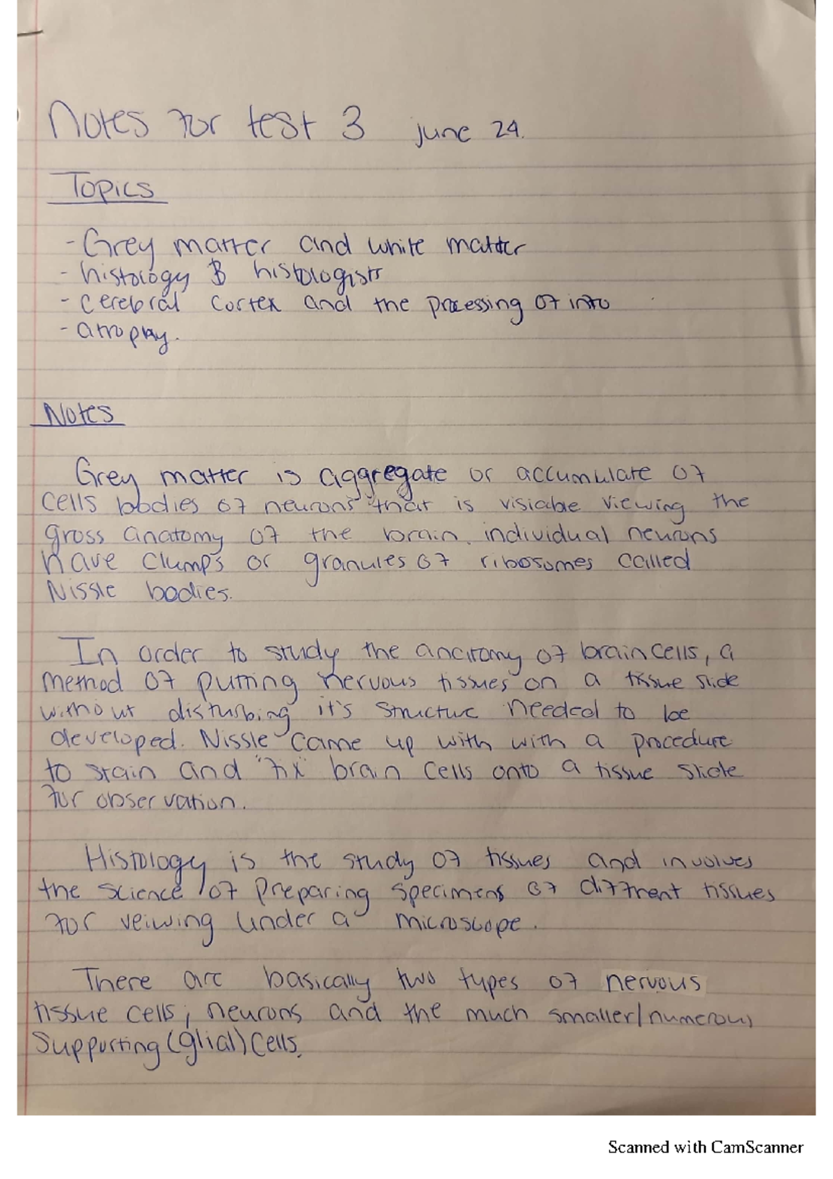 Notes for test 3(j 24) - BSC 2093C - Scanned with CamScanner Scanned ...