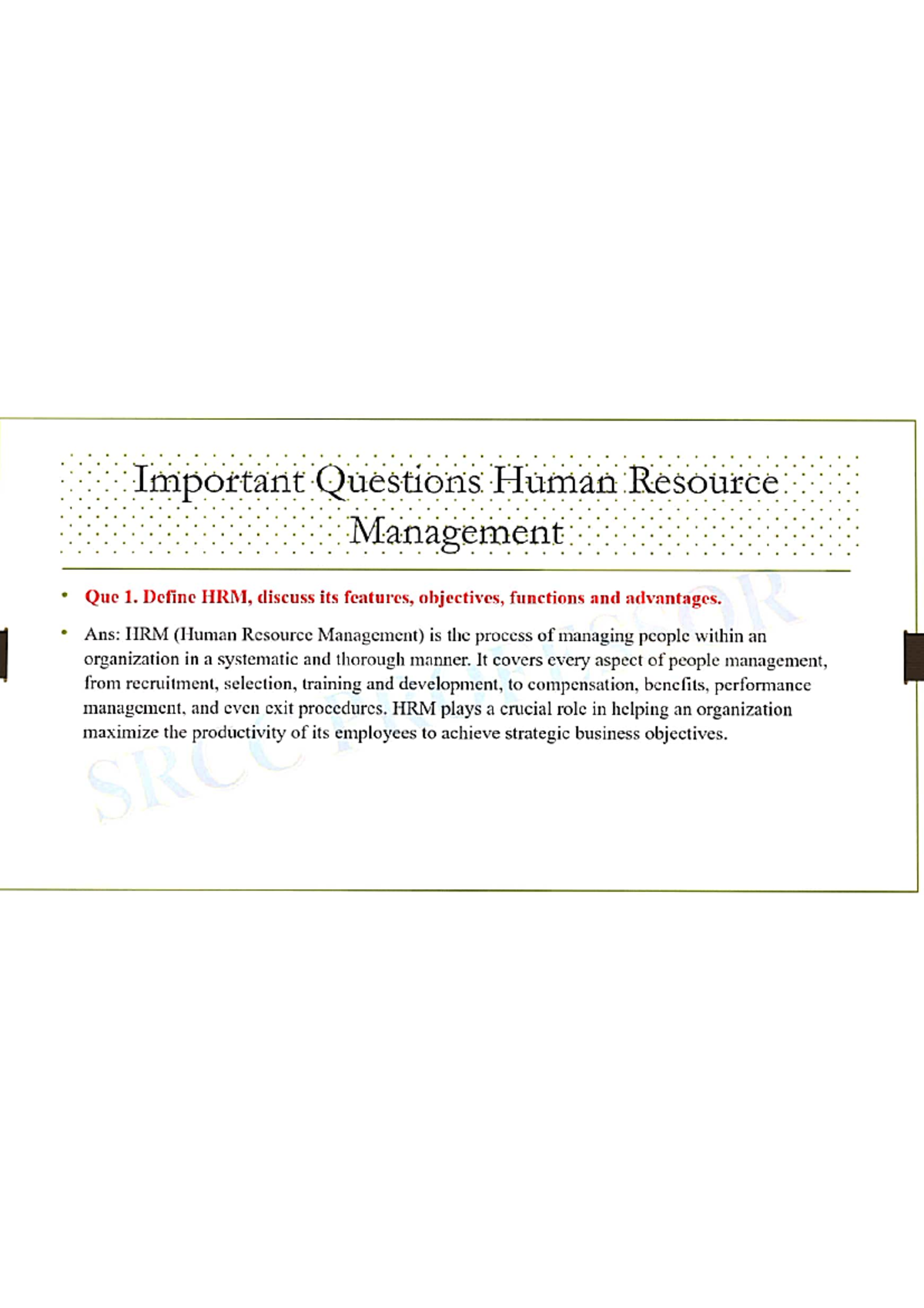 Null - Summary human resource management - Studocu