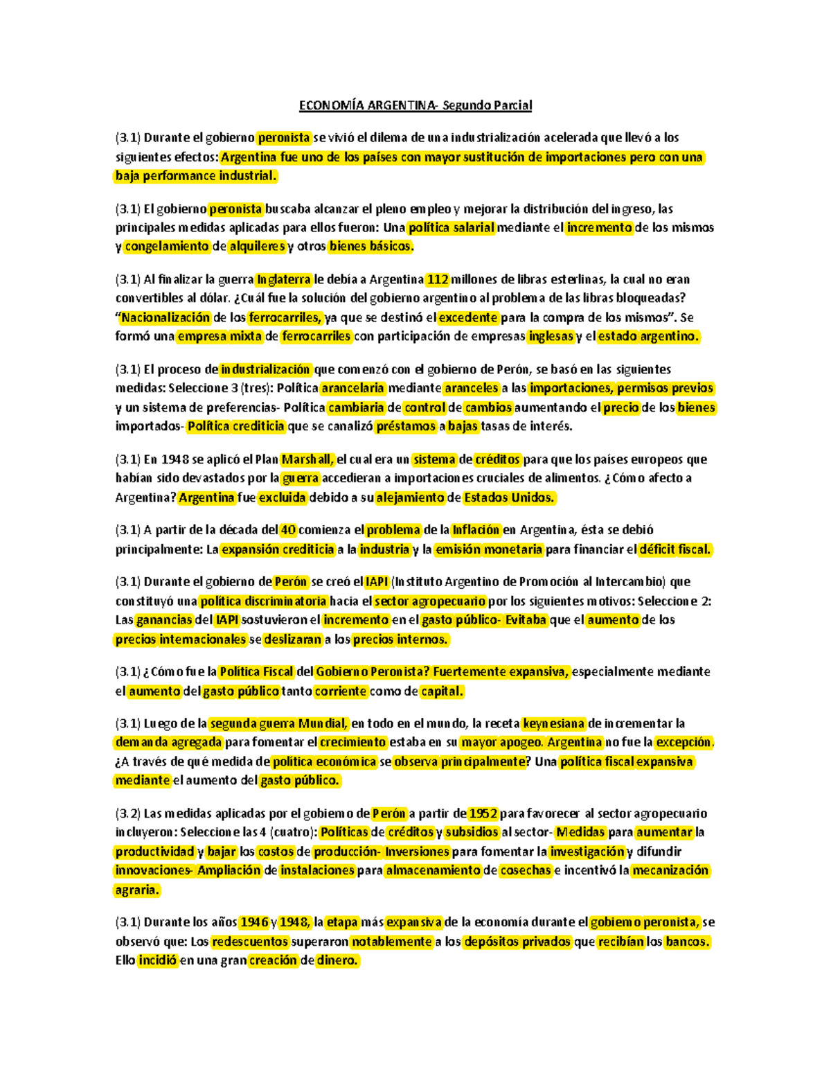 2° Parcial eco arg - Warning: TT: undefined function: 32 Warning: TT: undefined function: 32 ...