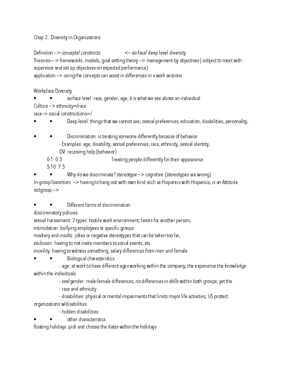 Chpt 2 - Chpt 2 - Chap 2: Diversity in Organizations Definition ...