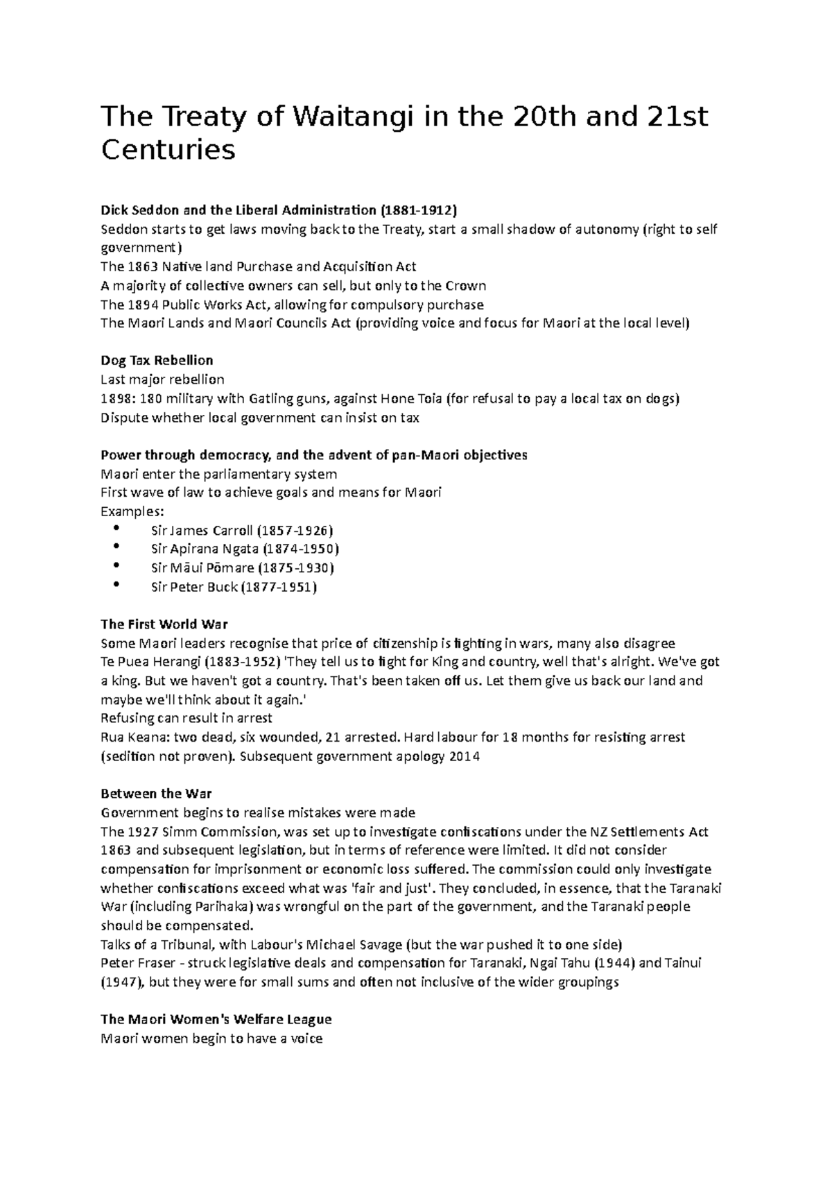 8 The Treaty of Waitangi in the 20th and 21st Centuries - The Treaty of ...