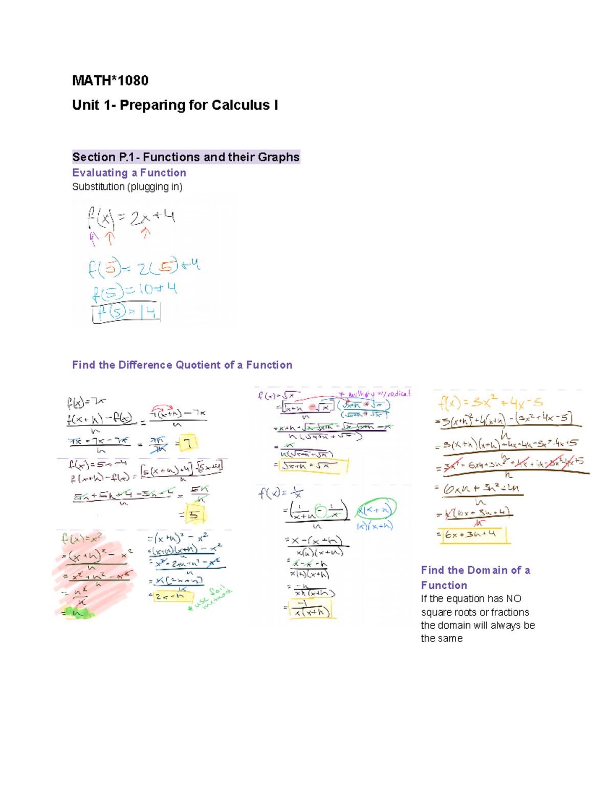 MATH*1080-Unit Three - partice/examples - MATH* Unit 1- Preparing for ...