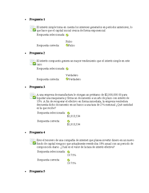 Actividad 1 Automatizada MF - MATEMATICAS FINANCIERAS Actividad 1 ...