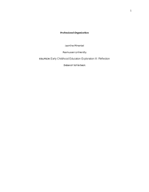 Final Reflection - Lauren Pierre - 1 Final Reflection Jasmine Pimentel ...