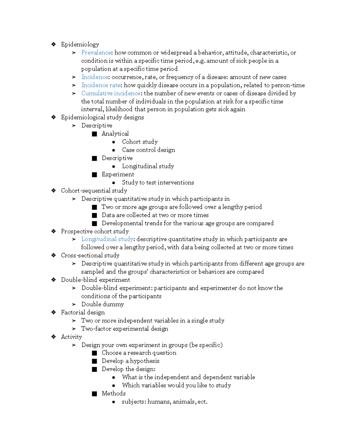 2 10 23 - notes on epidemiology, and sample techniques. - Epidemiology ...