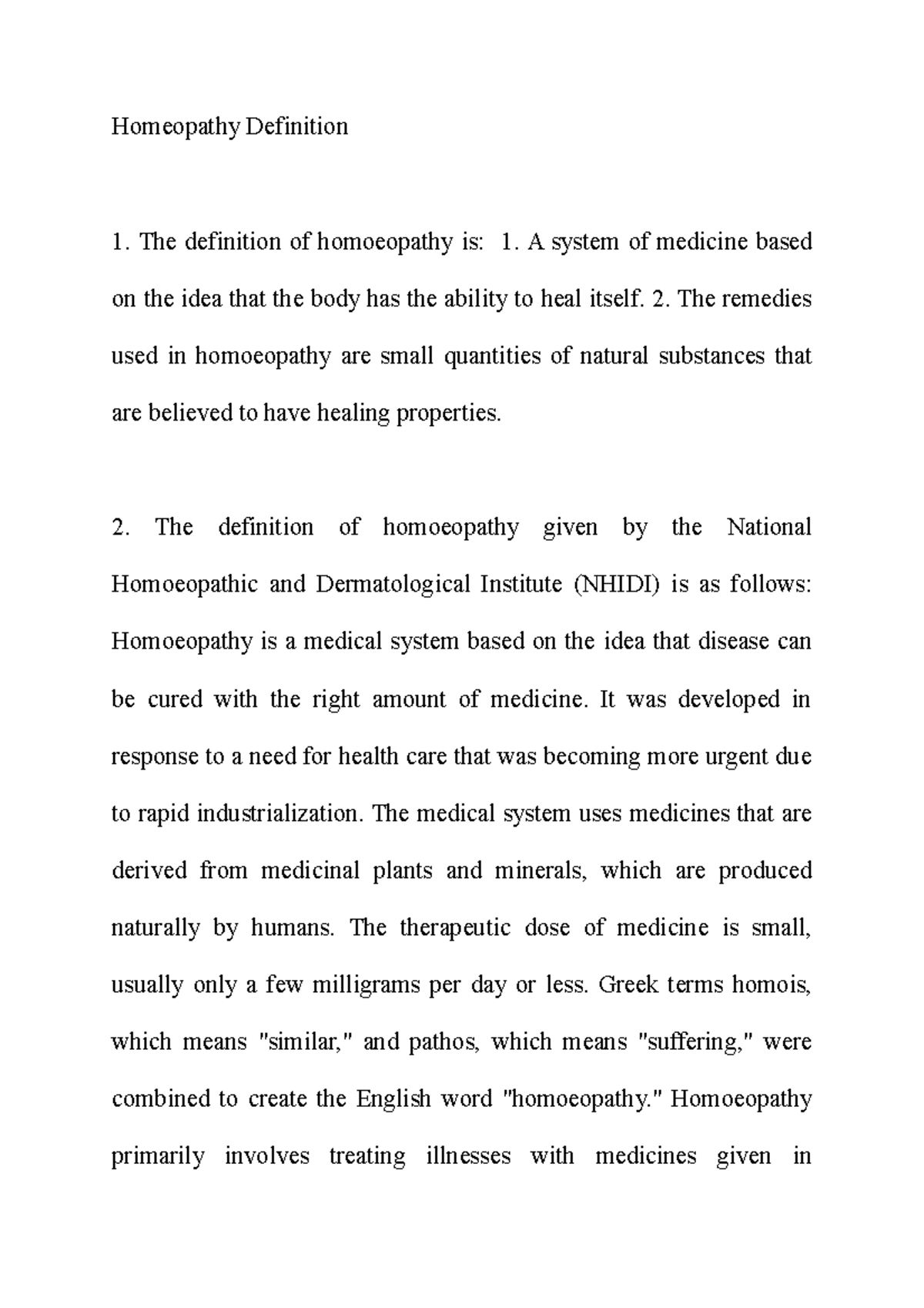 Homeopathy Definition - Homeopathy Definition The definition of ...