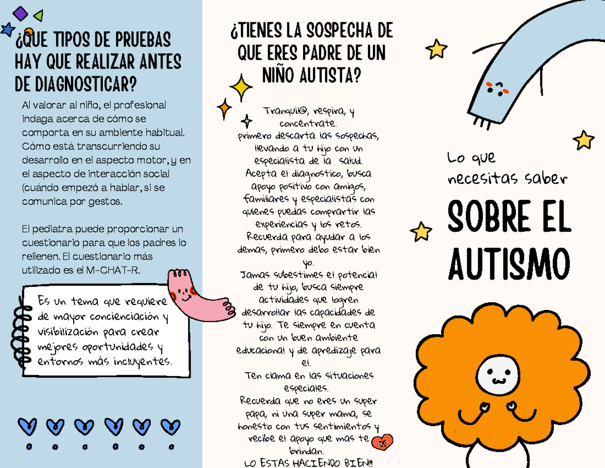 Folleto Informativo Autismo Juvenil Azul - Tranquil@, respira, y ...