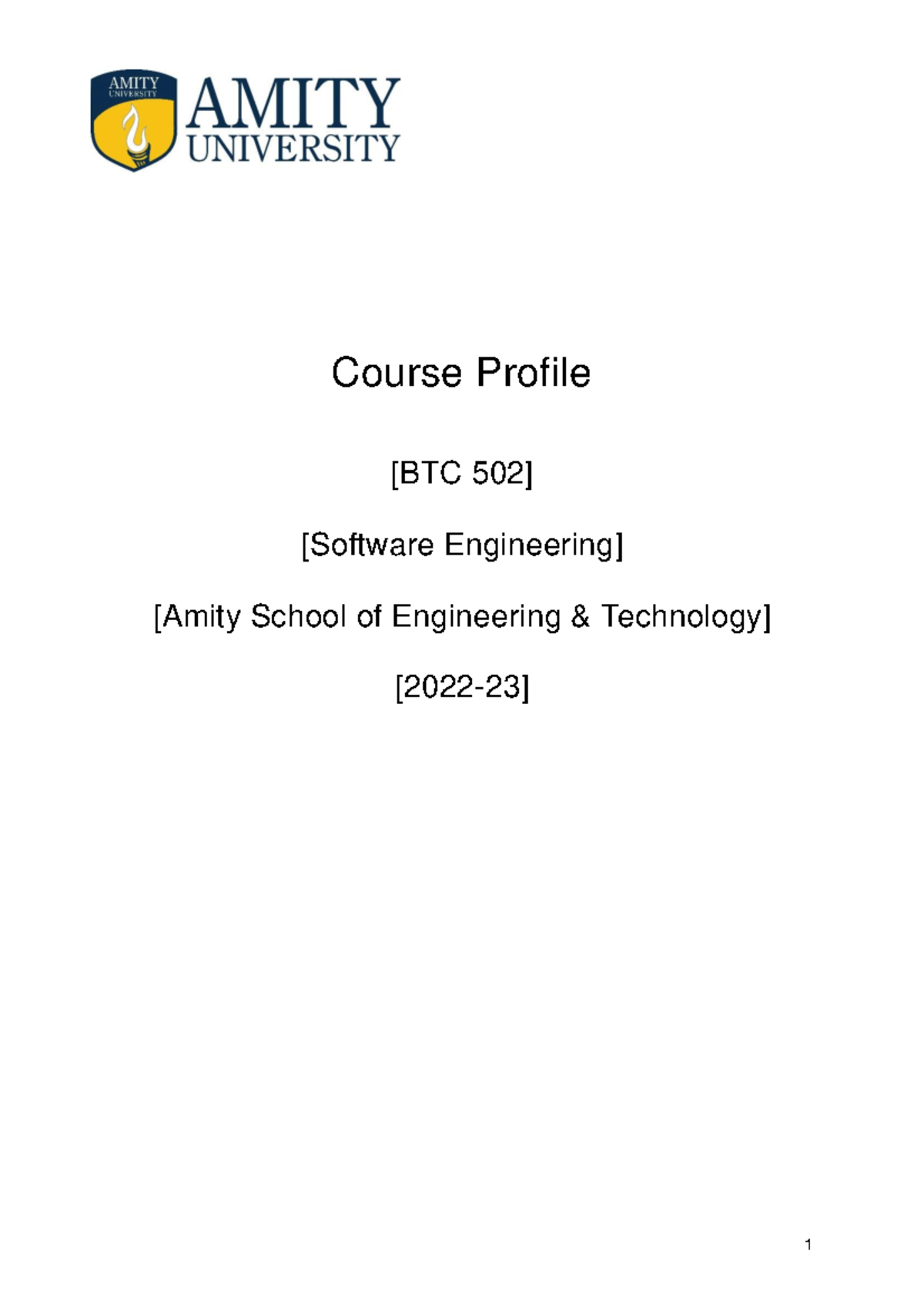 Session Plans b0315DMA - Course Profile Software Engineering - Course ...