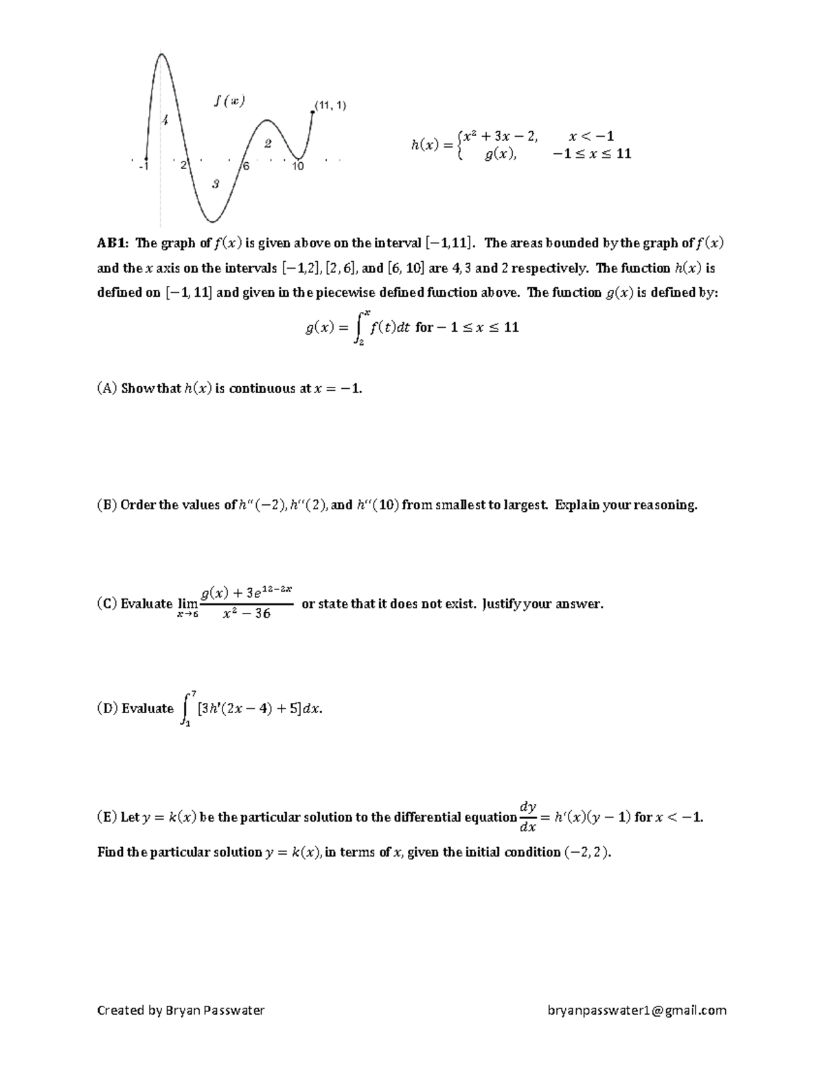 AB1 FRQ 2020 with Solutions - Warning: TT: undefined function: 32 ...