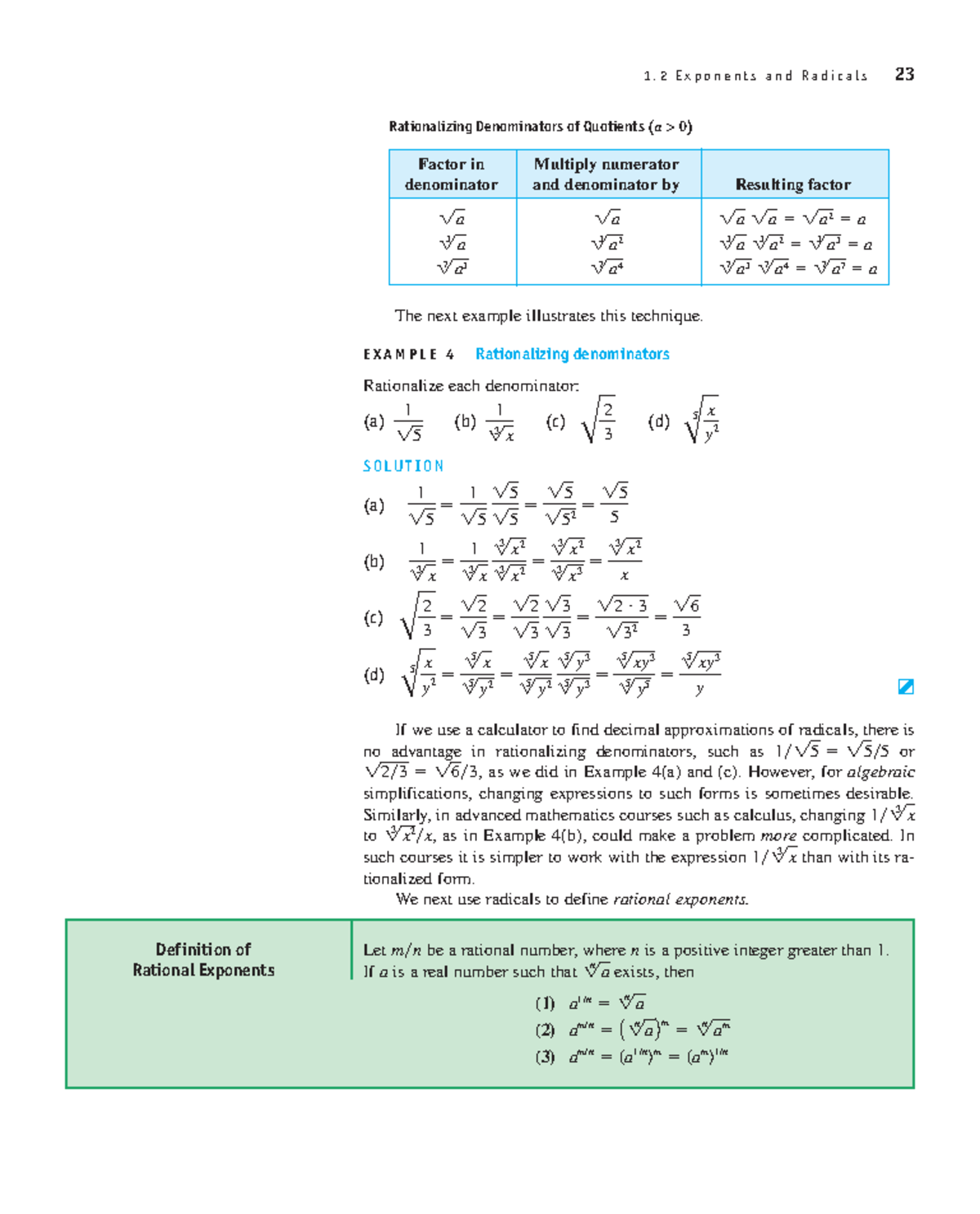 Algebra and Trigonometry with Analytic Geometry-5 - 1. 2 E x p o n e n ...
