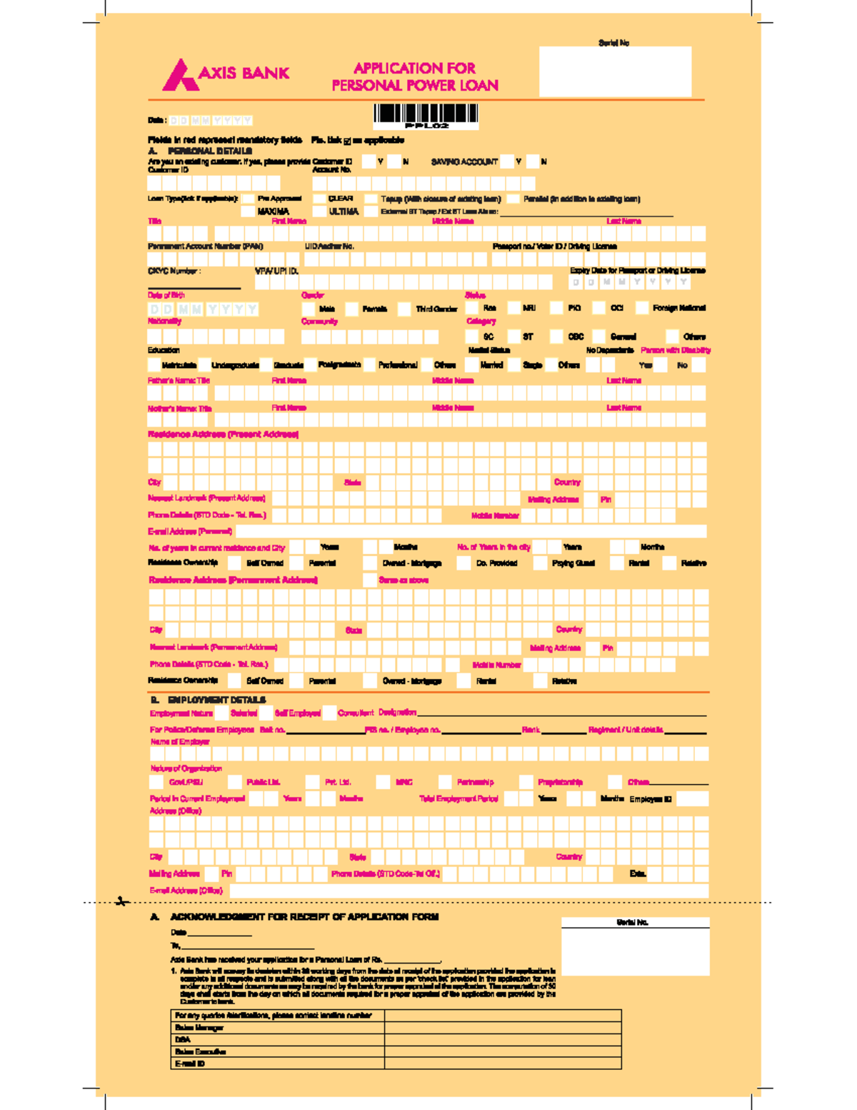 Personal-loan-form - LOAN Application - BE Computer Science - Studocu
