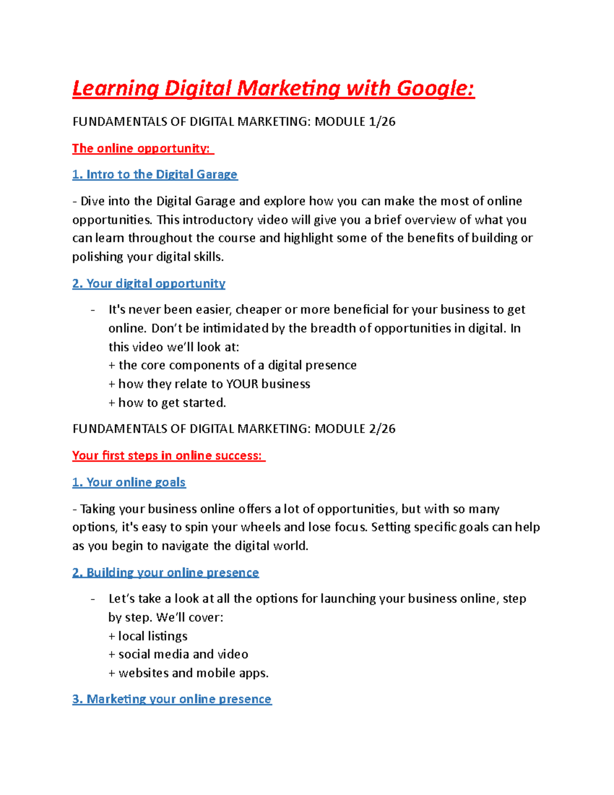 Learning Digital Marketing with Google - Learning Digital Marketing ...