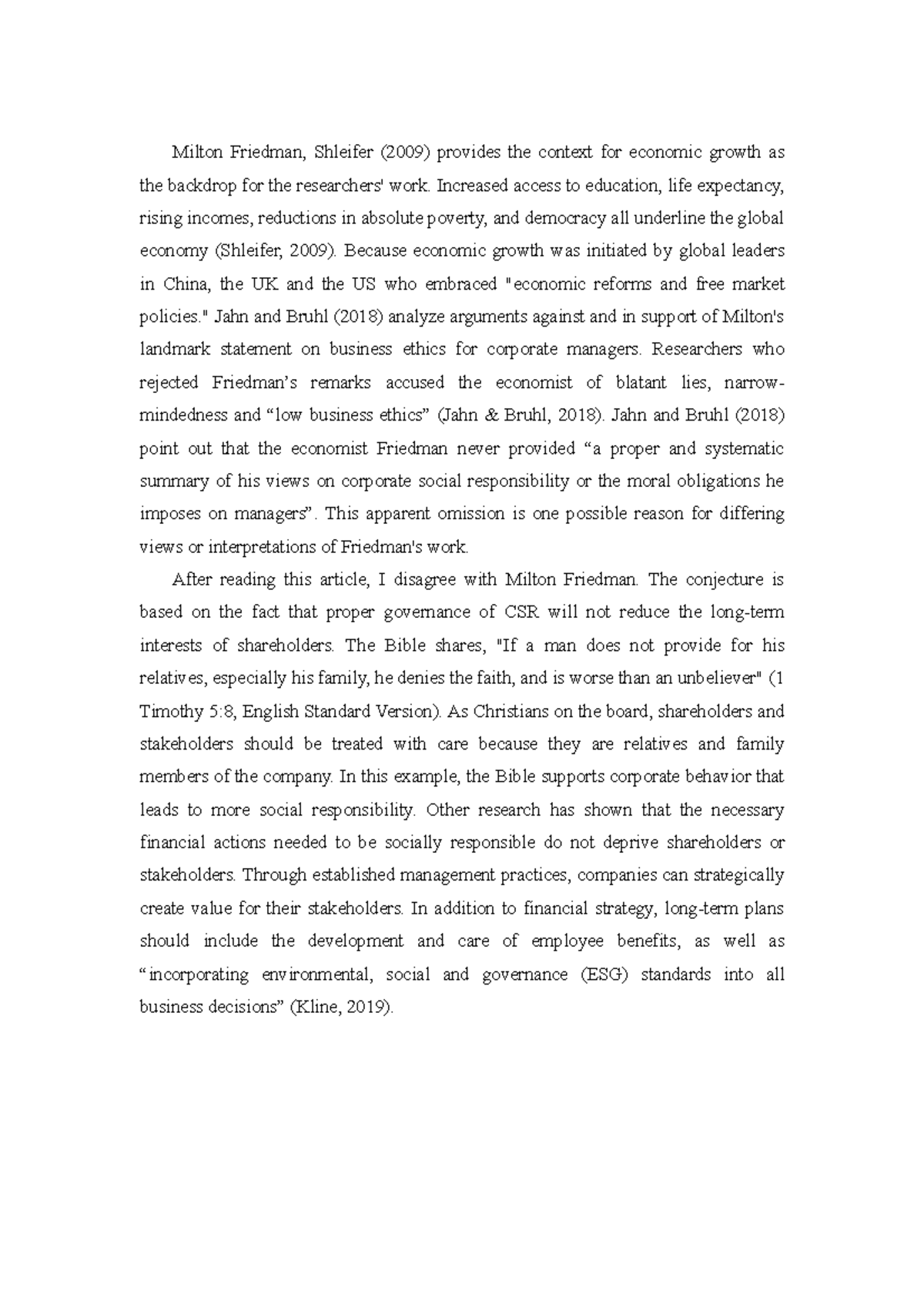 Milton Friedman - 123 - Milton Friedman, Shleifer (2009) provides the ...