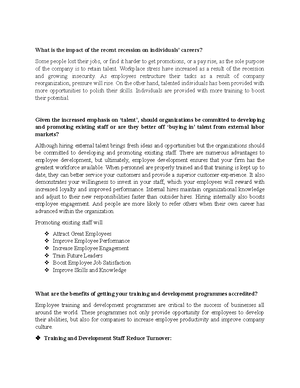 Chapter 8. Training and Developing Employees - Training and Developing 8 Employees PART THREE ...