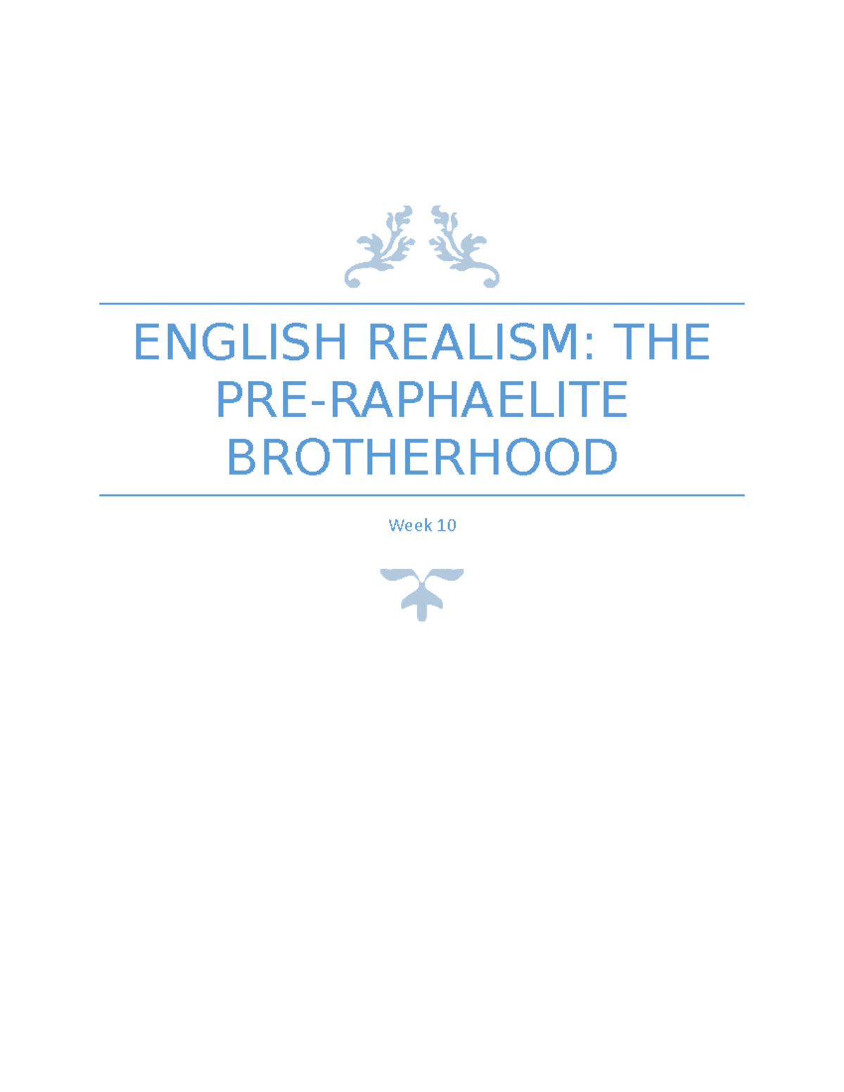 English realism pre-raphaelite brotherhood - ENGLISH REALISM: THE PRE ...