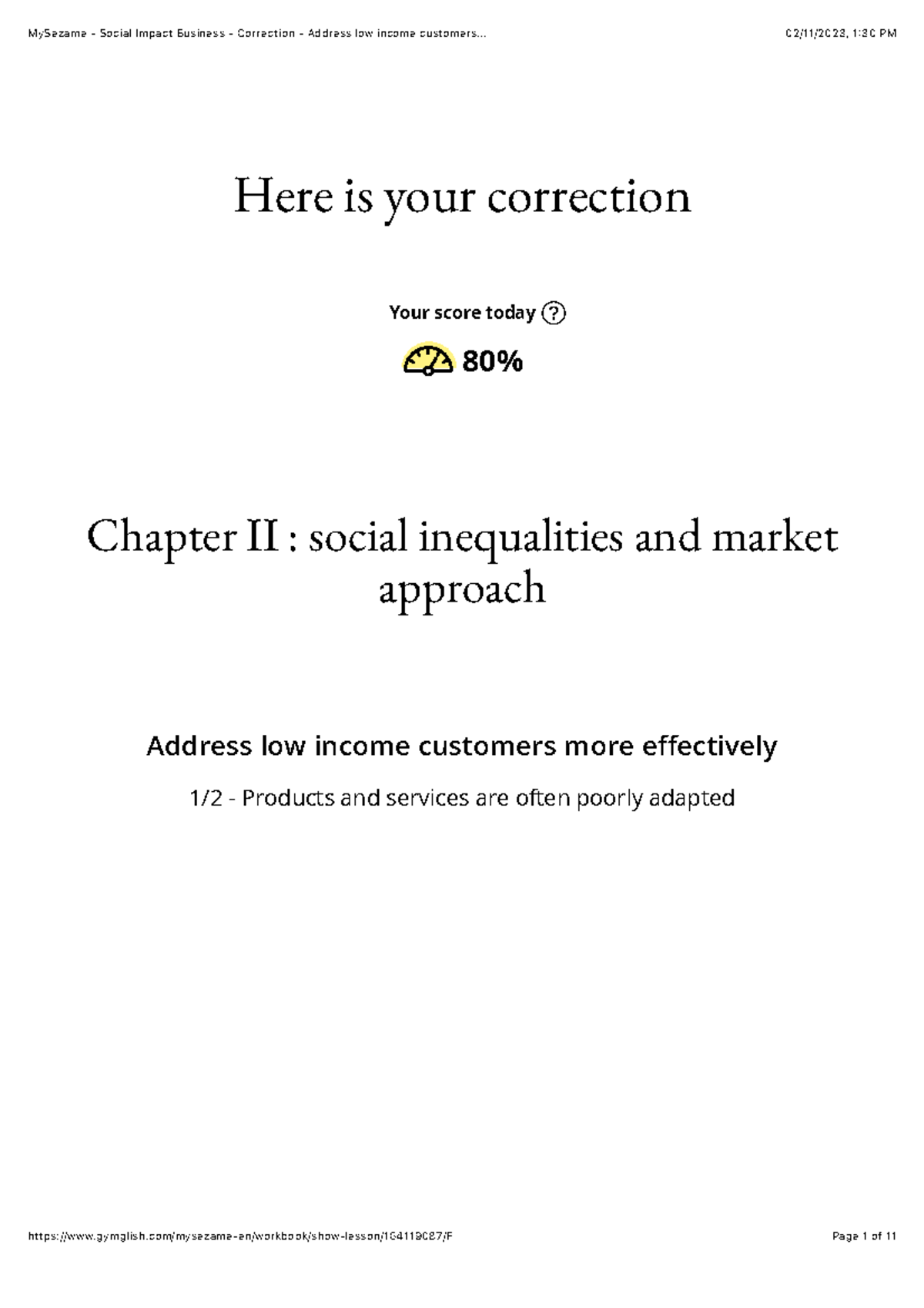 My Sezame - Social Impact Business - Correction - Address low income ...