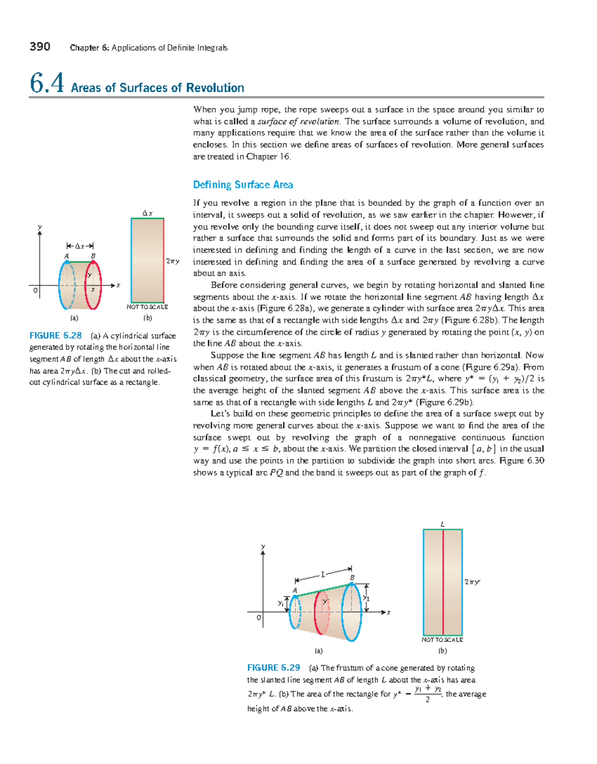 CH 6-4 Areas of Surfaces of Revolution - 390 Chapter 6: Applications of ...