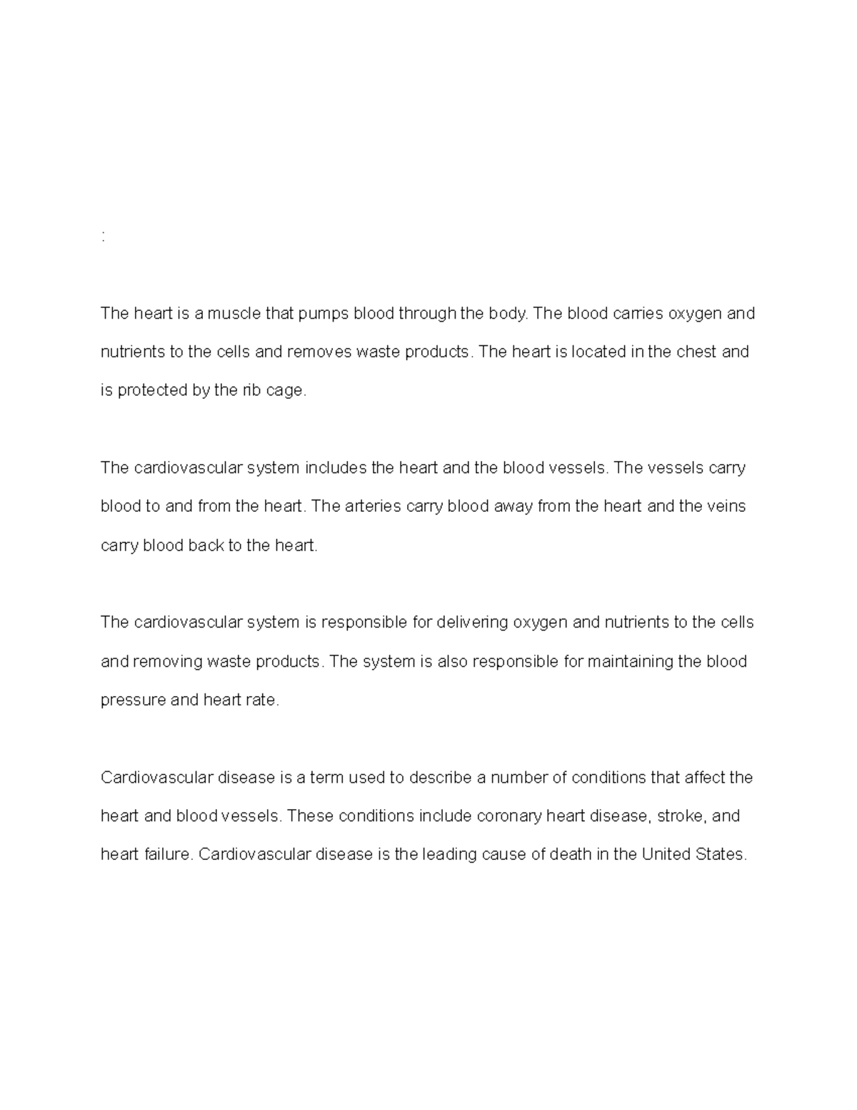 Design 387 course outline - : The heart is a muscle that pumps blood ...