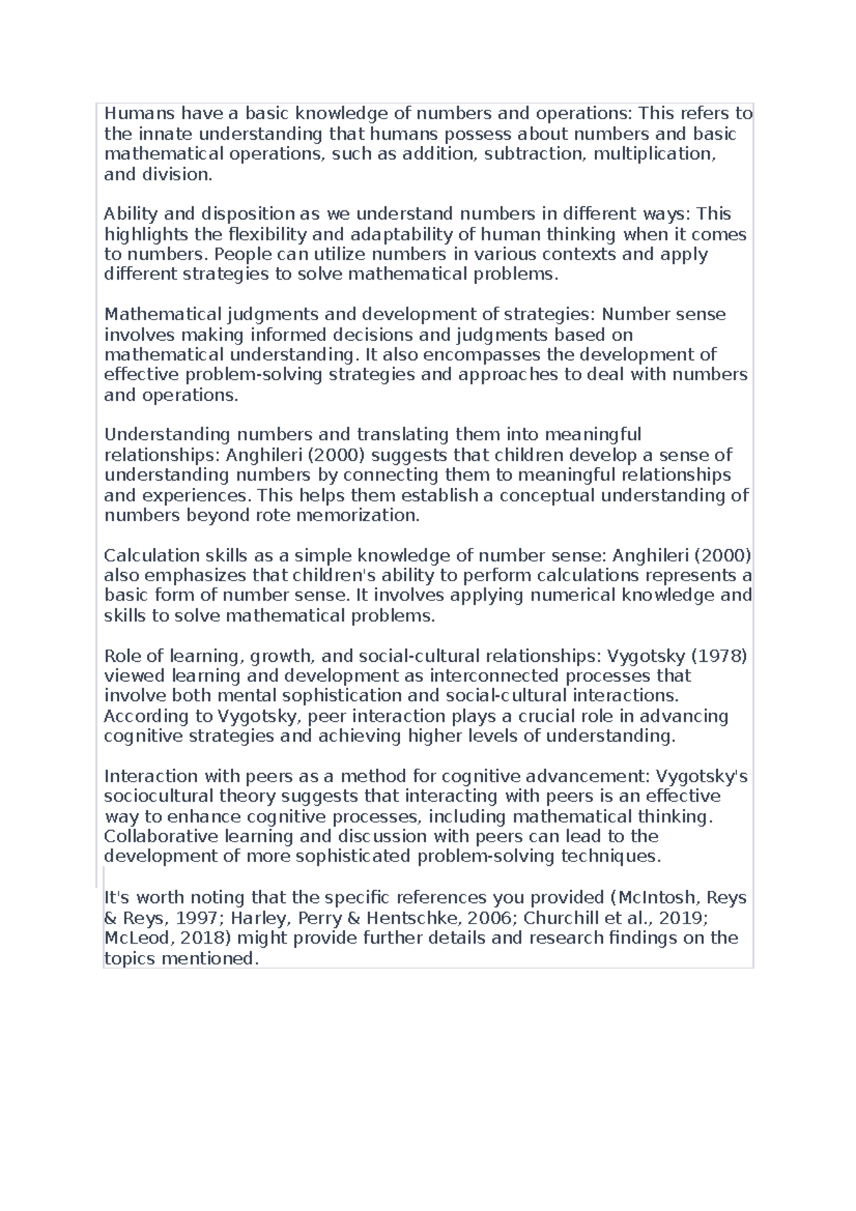 It seems like you - qaaq - Humans have a basic knowledge of numbers and ...