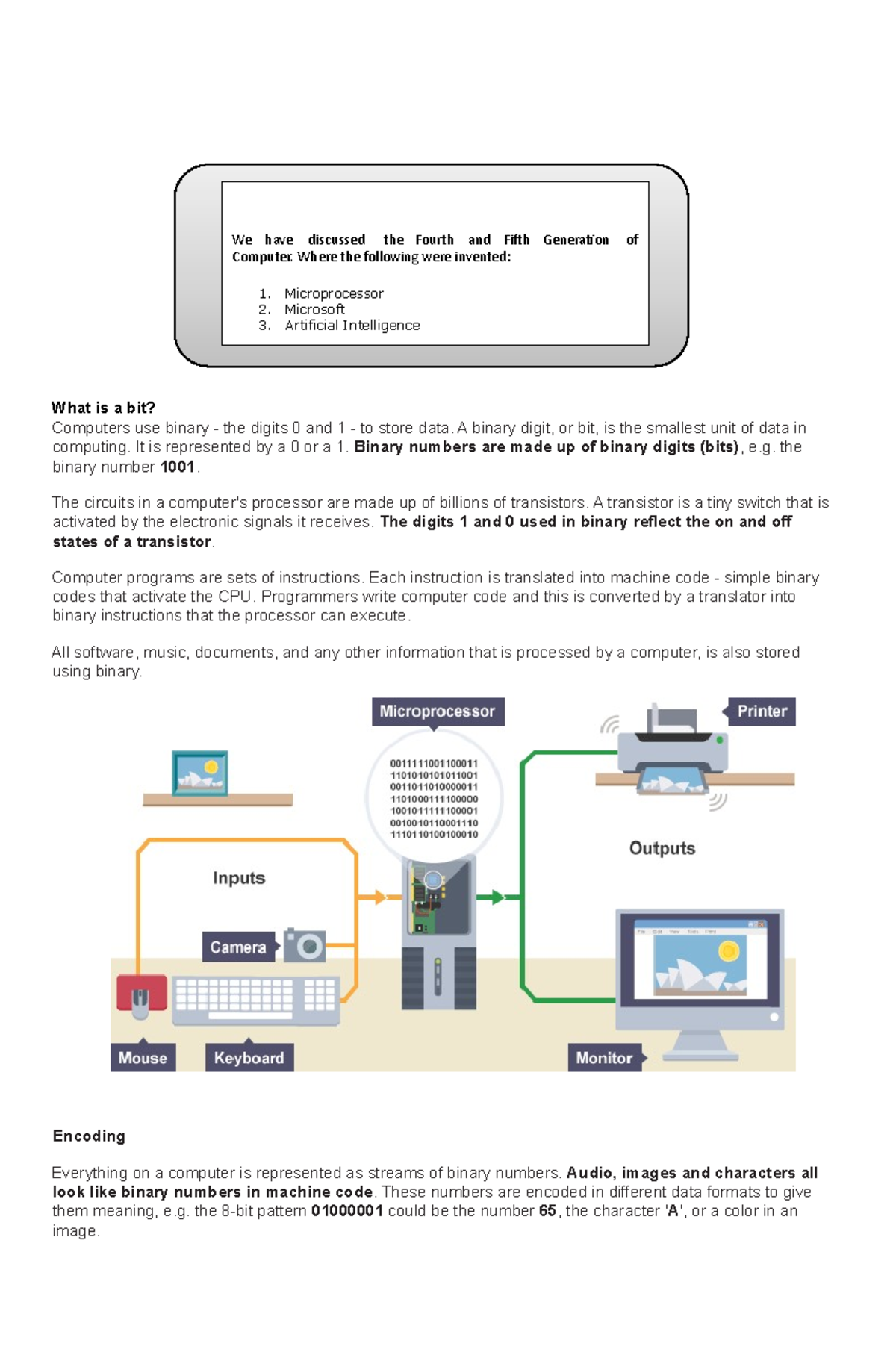 IM-11 Living in IT Era - What is a bit? Computers use binary - the ...