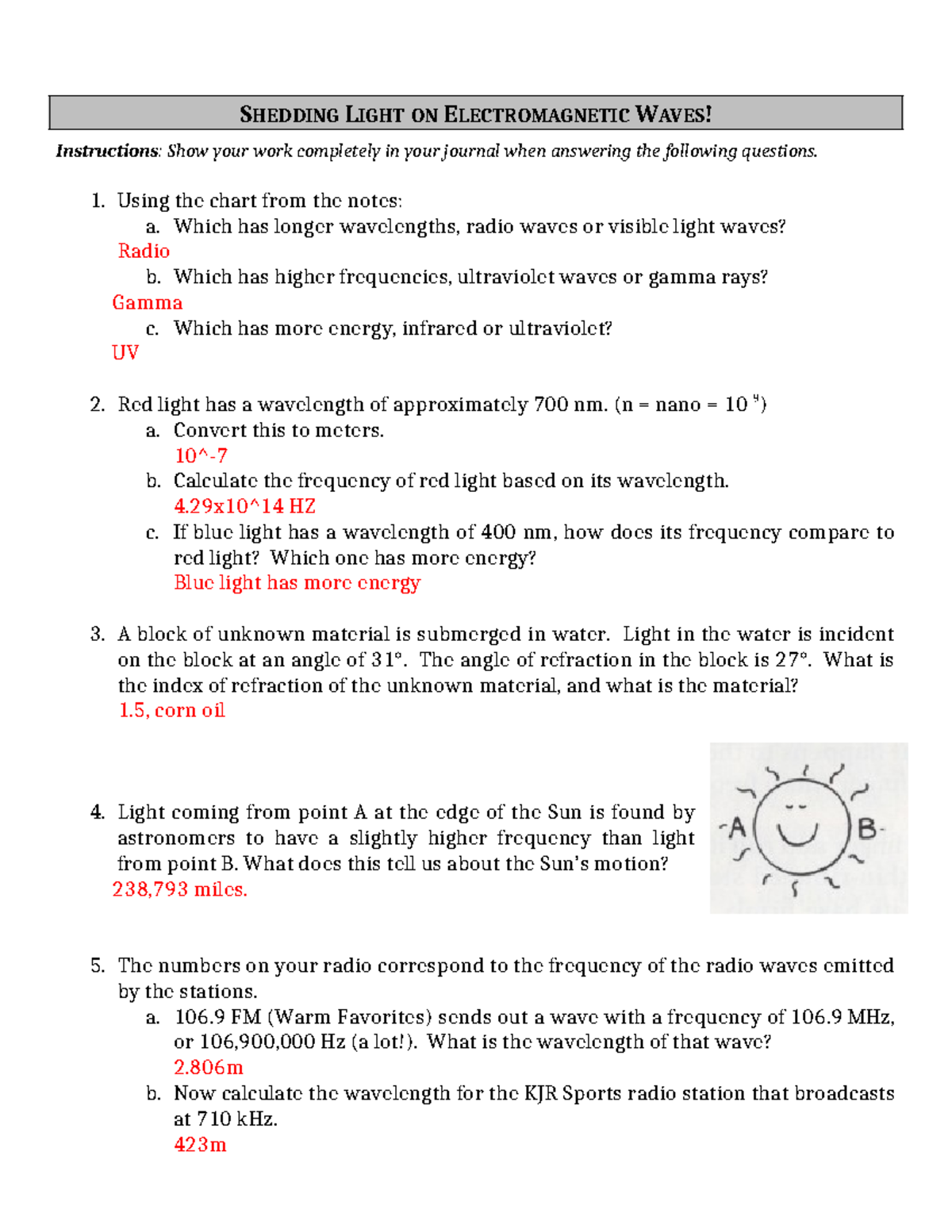EM waves done - Physics Answers - SHEDDING LIGHT ON ELECTROMAGNETIC ...