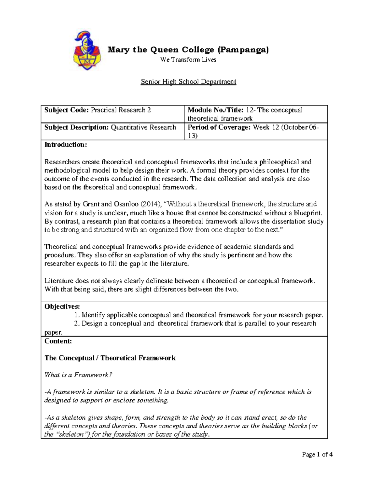 PR2 Module 12 - notes - Mary the Queen College (Pampanga) We Transform ...