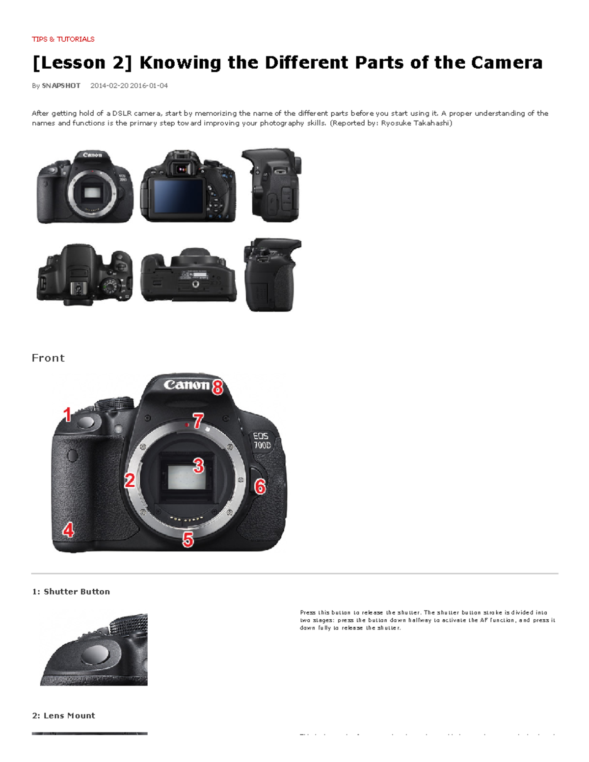 02 parts of the camera - By SNAPSHOT 2014-02-20 2016-01- TIPS ...