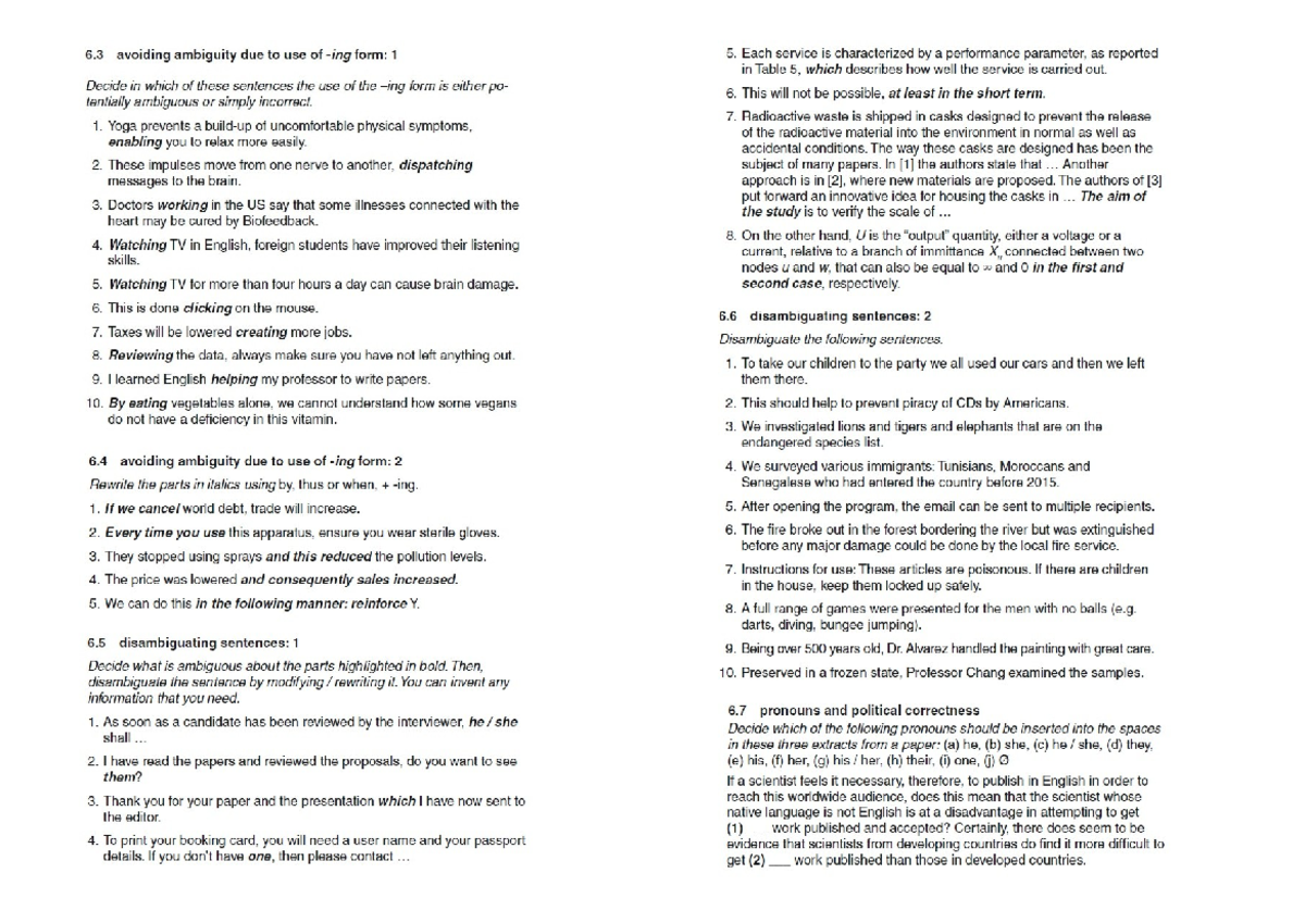 2022-12-22 - practical exercises to avoid ambiguity in writing ...