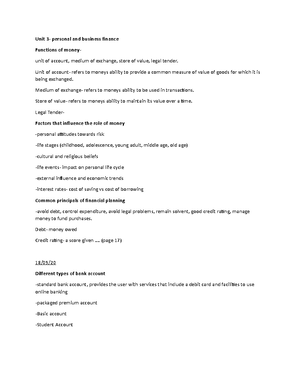 Unit 1 Assignment 2 Exploring Businesses - B100 - WLV - Studocu